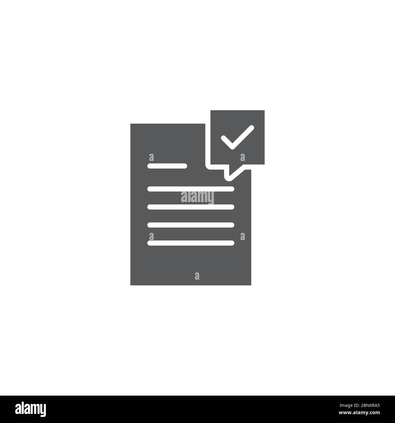 Approved document file vector icon isolated on white background Stock ...
