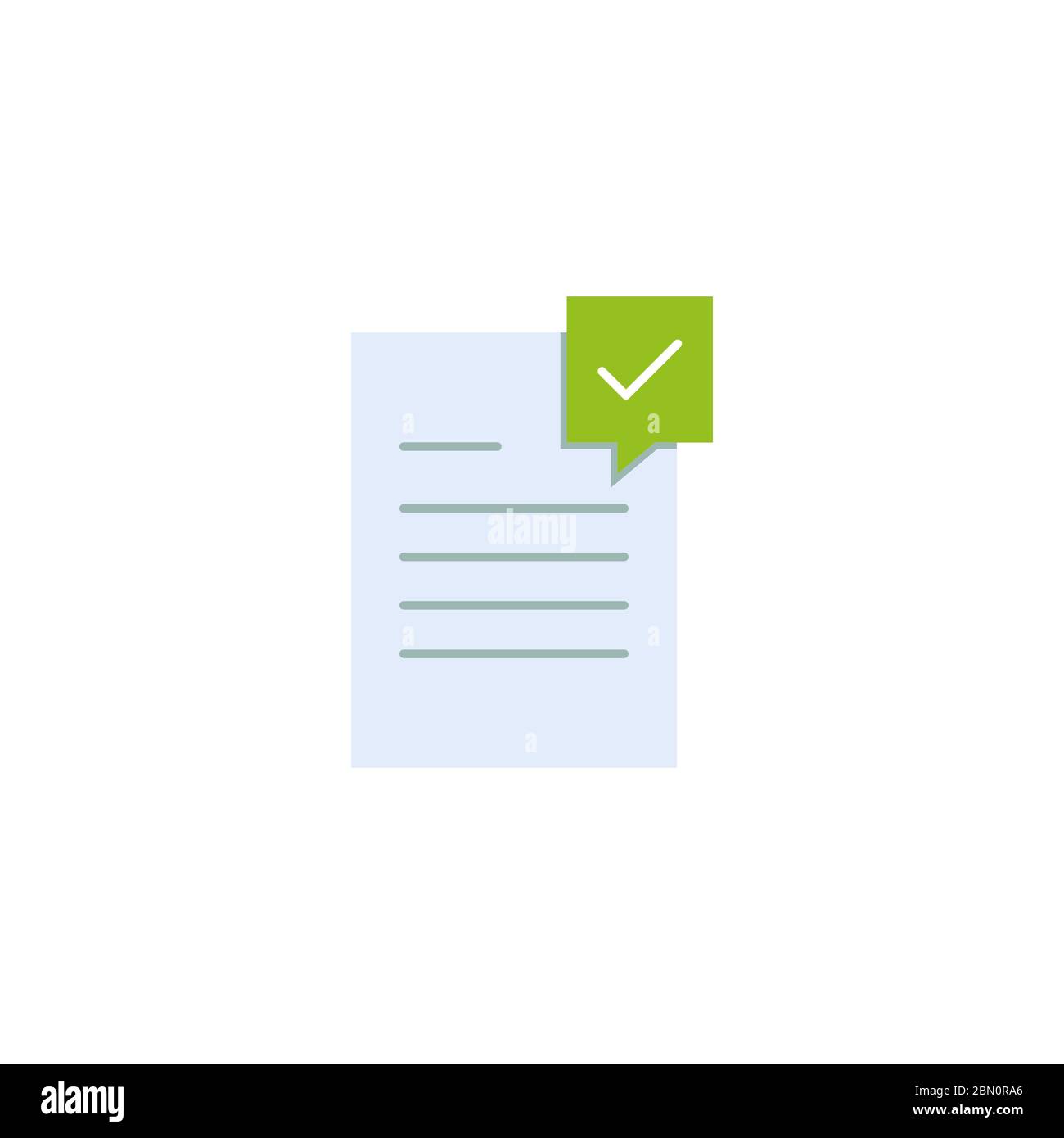 Approved document file vector icon isolated on white background Stock ...