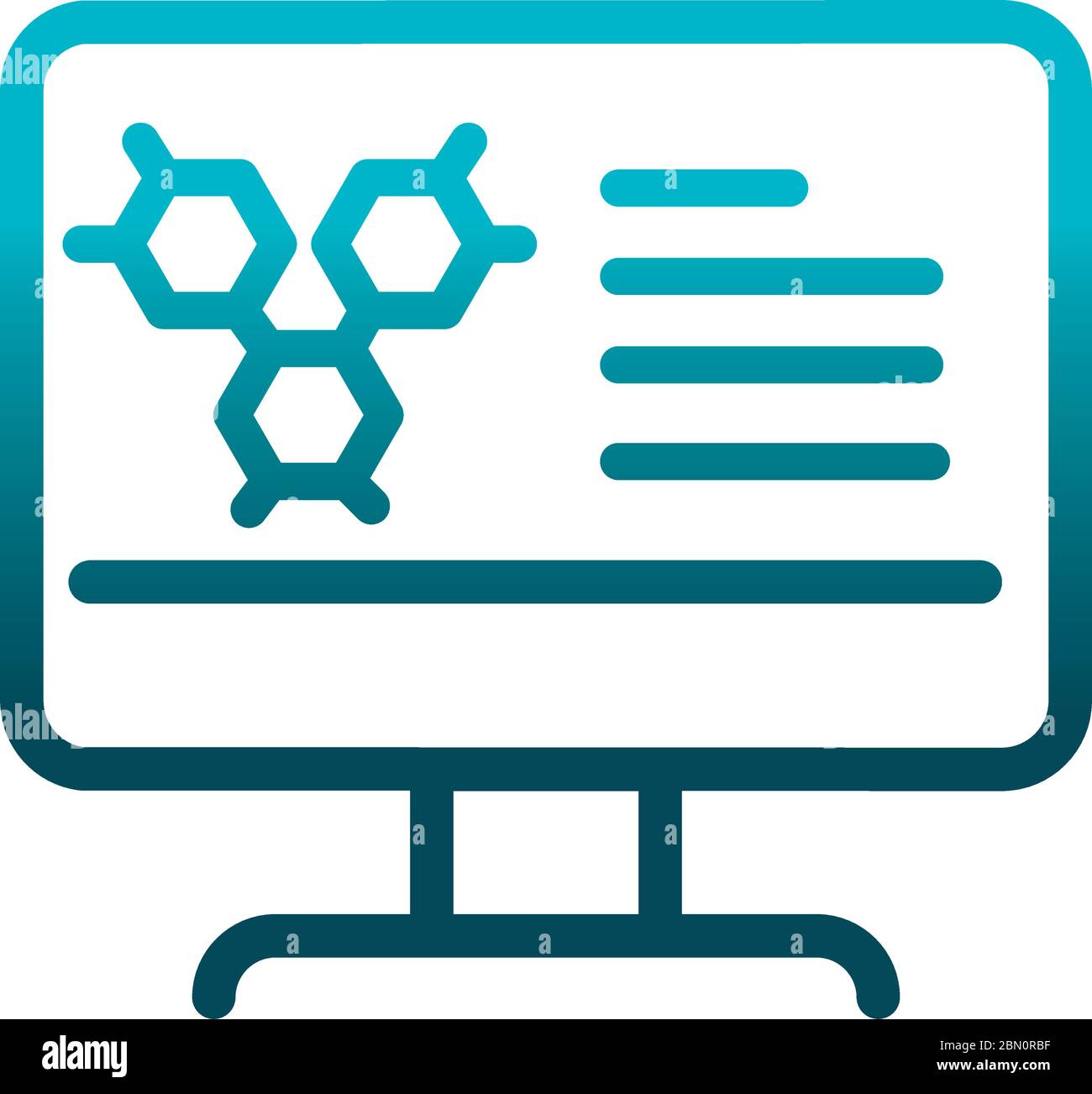 computer technology molecule laboratory science and research vector illustration gradient style ...