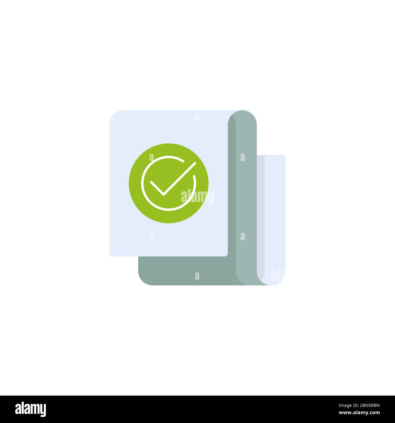Approved document file vector icon isolated on white background Stock ...