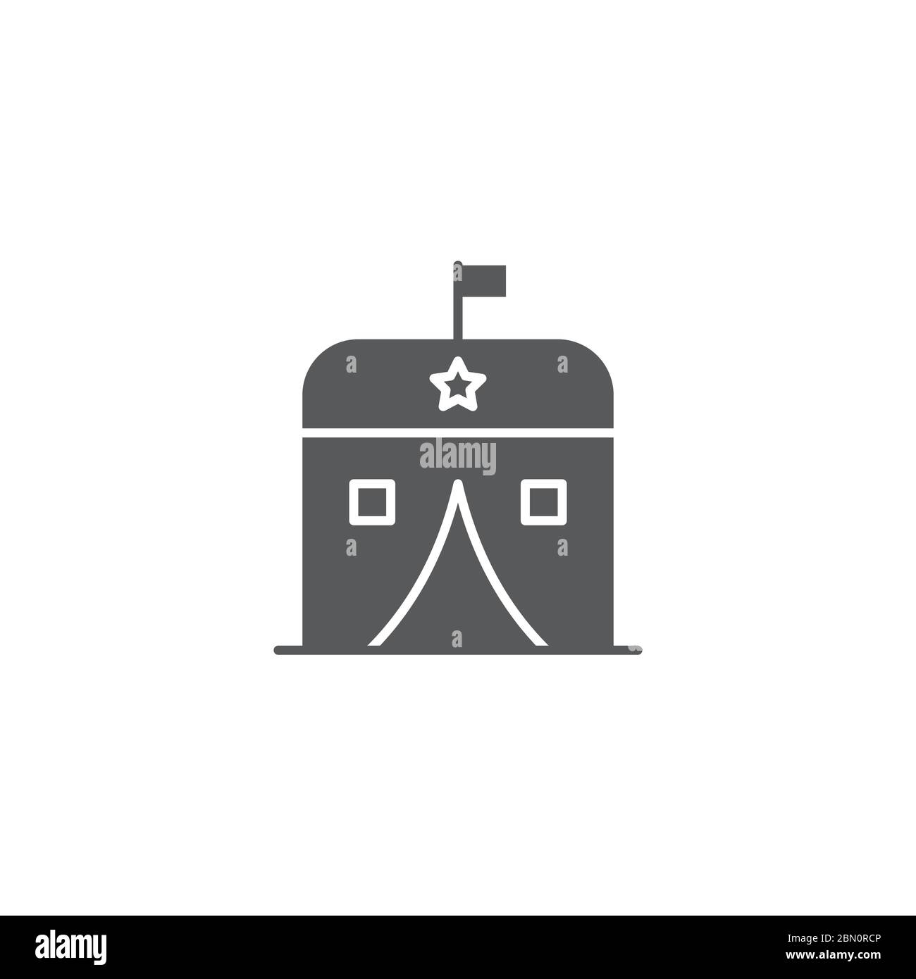 Army tent vector icon symbol isolated on white background Stock Vector ...