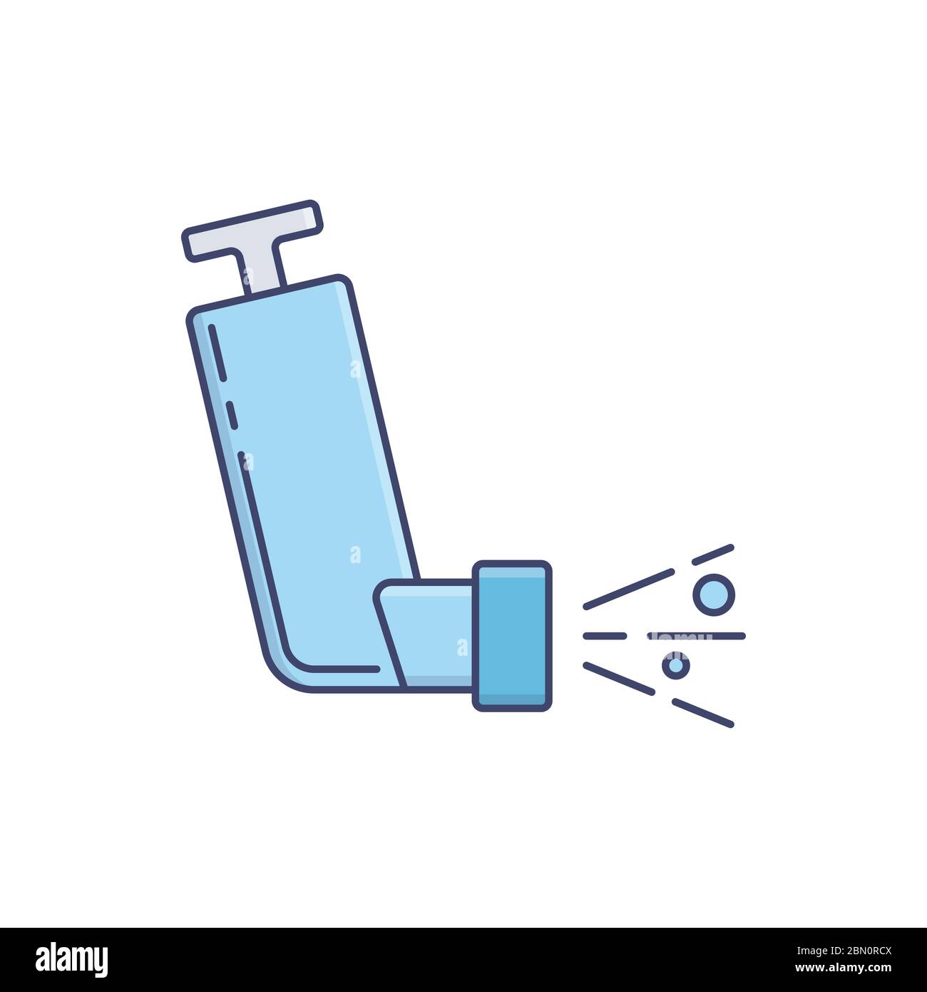 Asthma inhaler vector icon symbol isolated on white background Stock ...