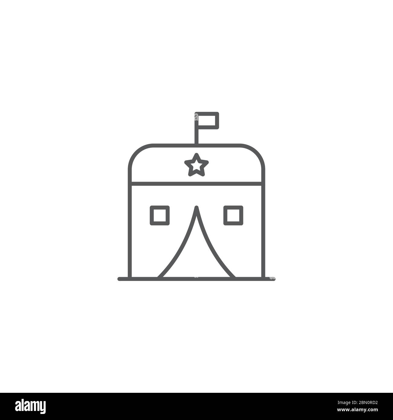 Army tent vector icon symbol isolated on white background Stock Vector ...