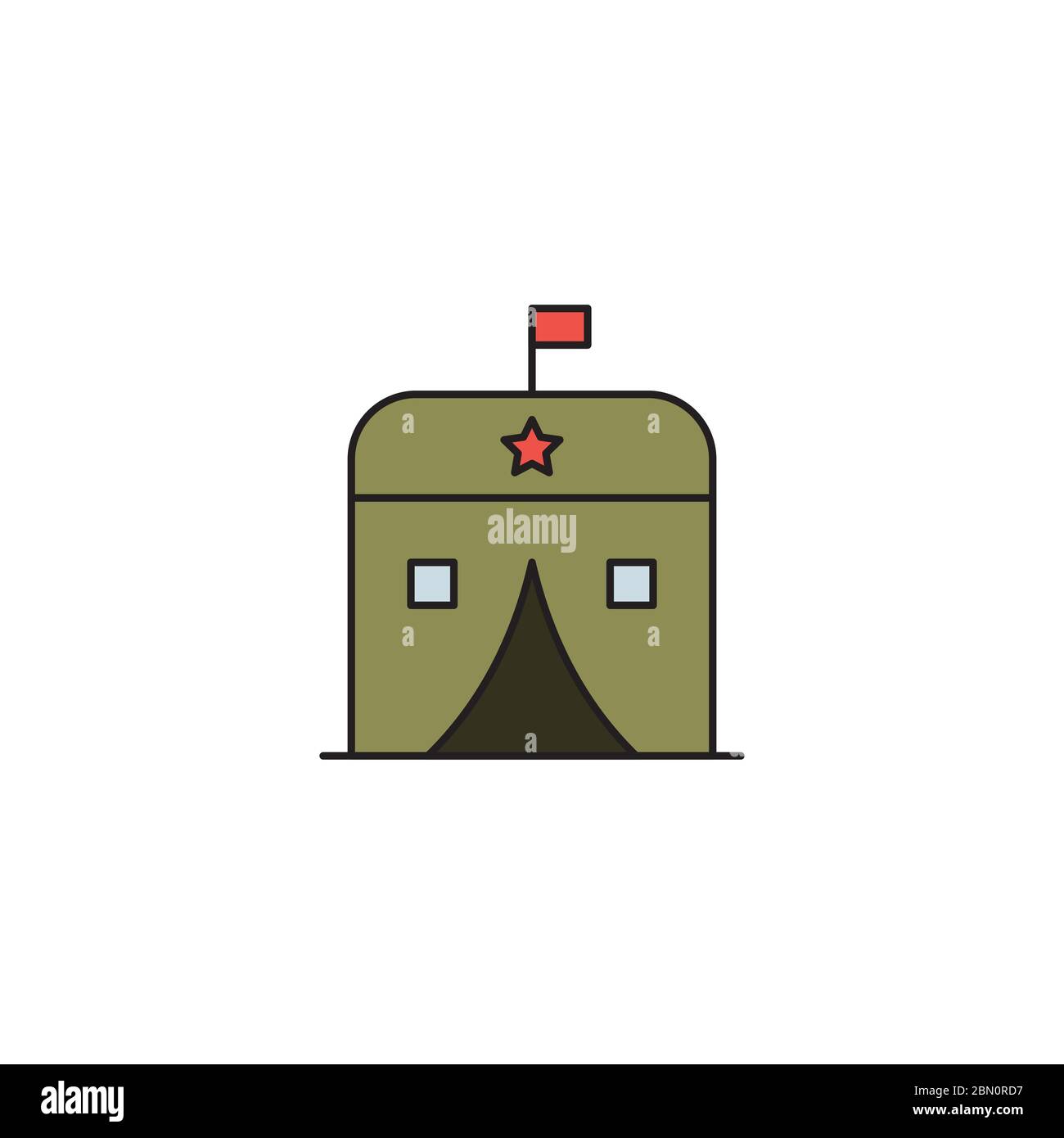 Army tent vector icon symbol isolated on white background Stock Vector ...