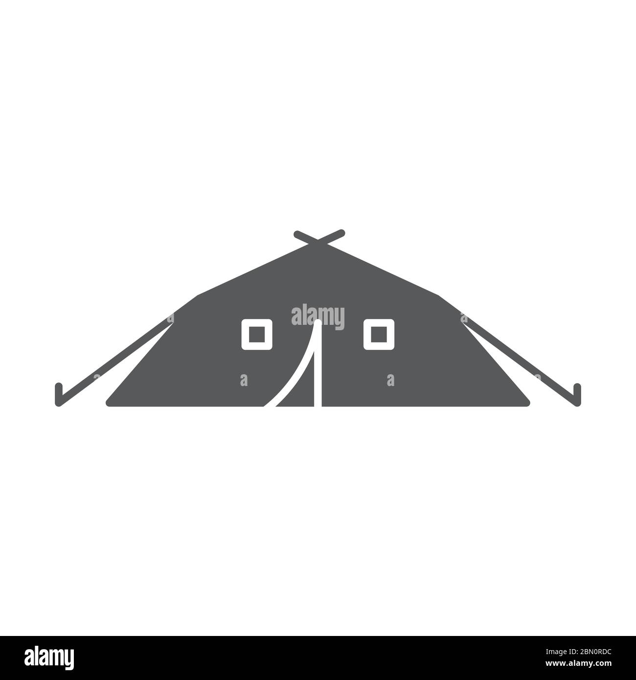 Army tent vector icon symbol isolated on white background Stock Vector ...