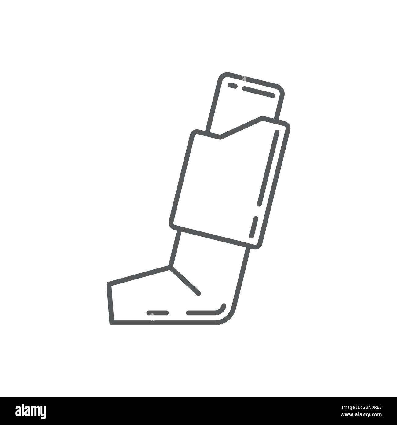 Asthma inhaler vector icon symbol isolated on white background Stock ...