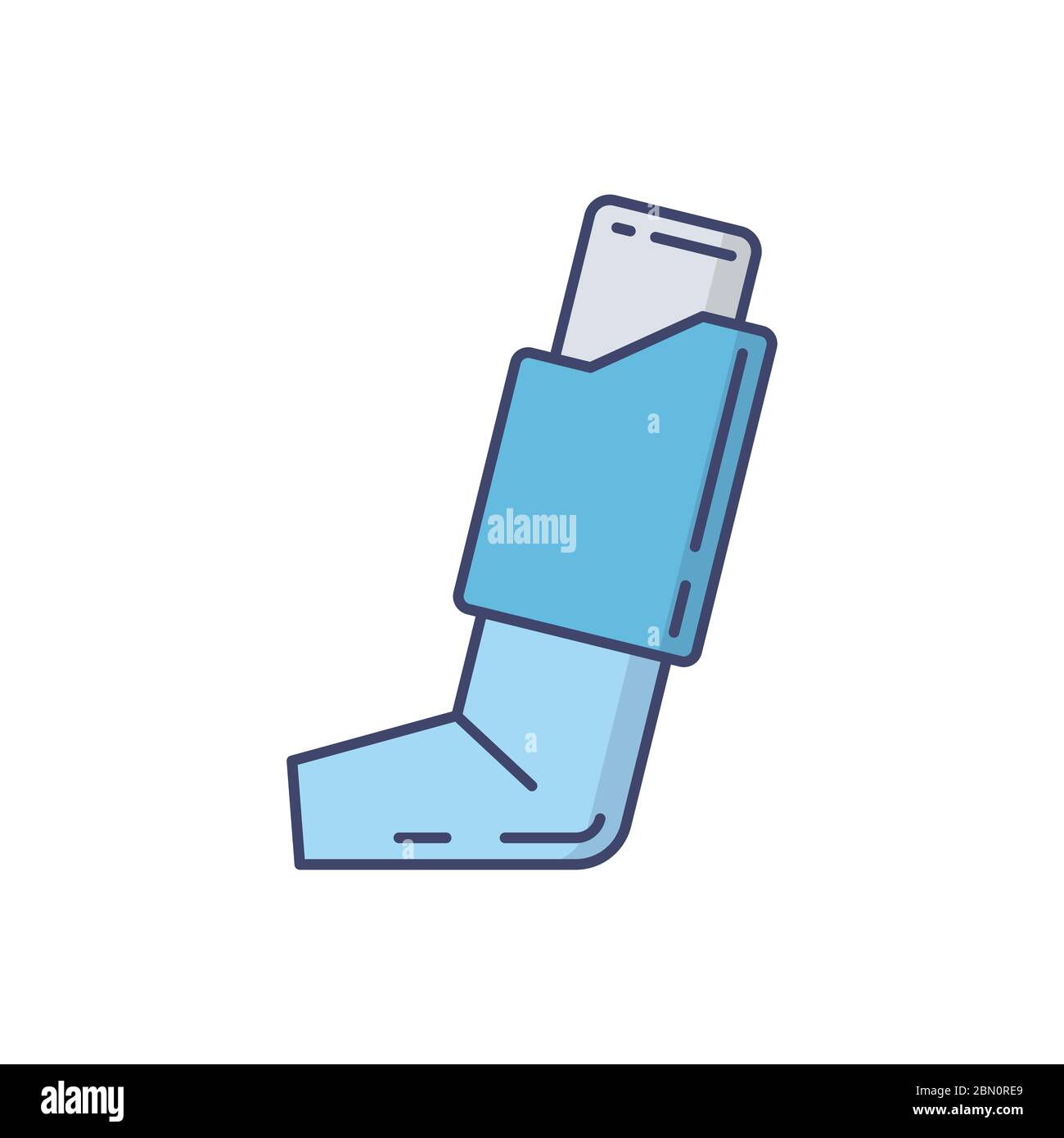 Asthma inhaler vector icon symbol isolated on white background Stock ...