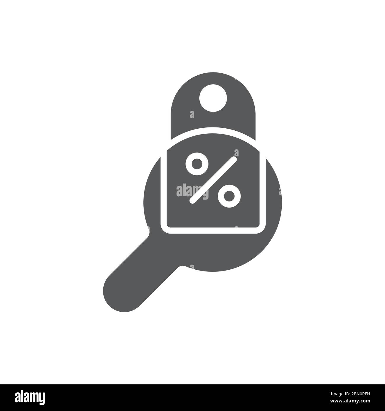 Best offer search or magnifier and percent vector icon symbol isolated ...