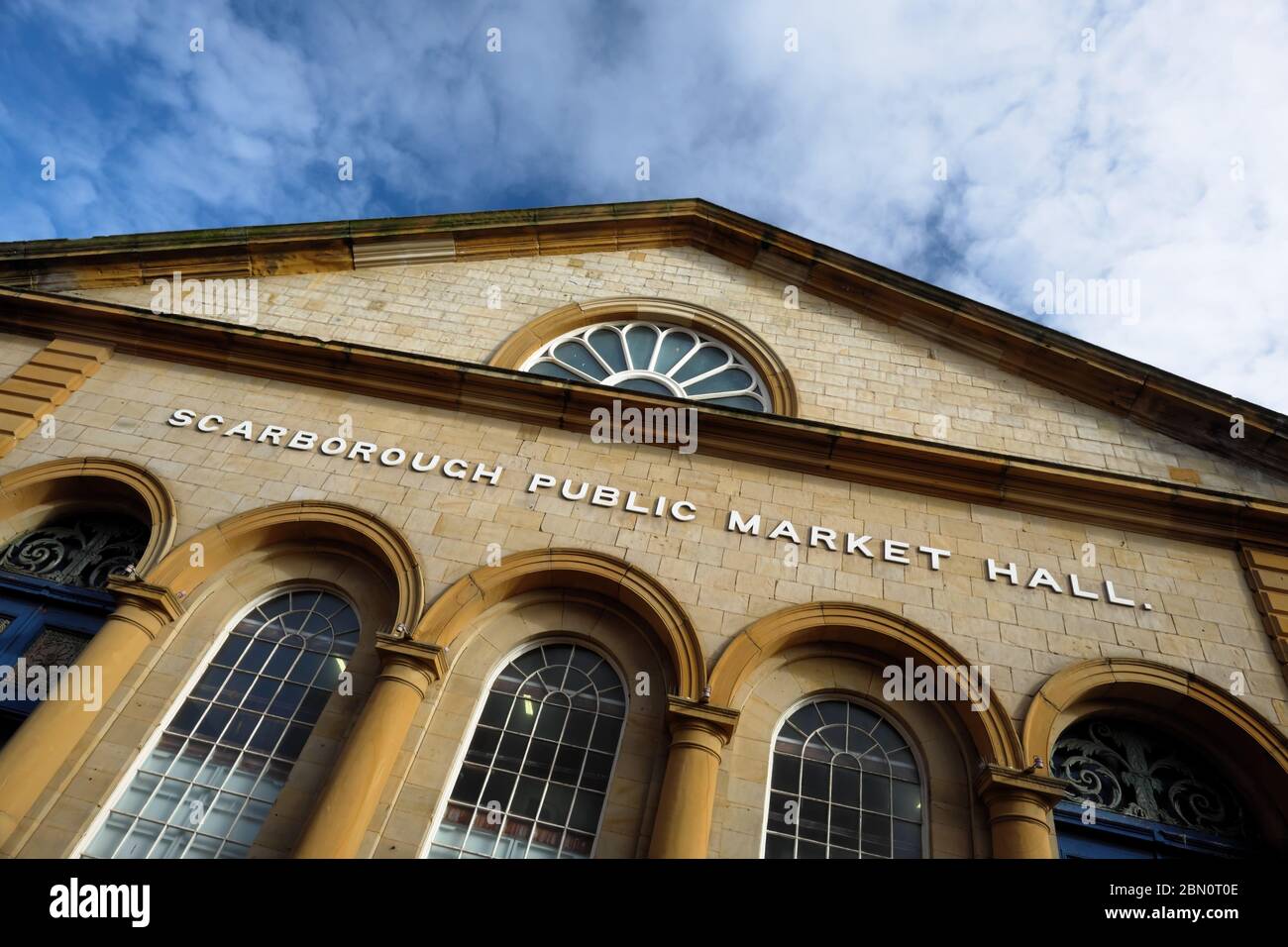 Exterior view of Scarborough Market Hall and Vaults (built in1853 ...