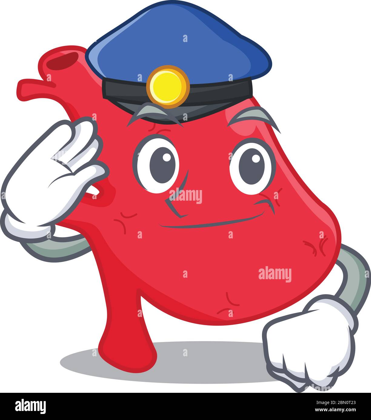 Police officer mascot design of heart wearing a hat Stock Vector Image ...