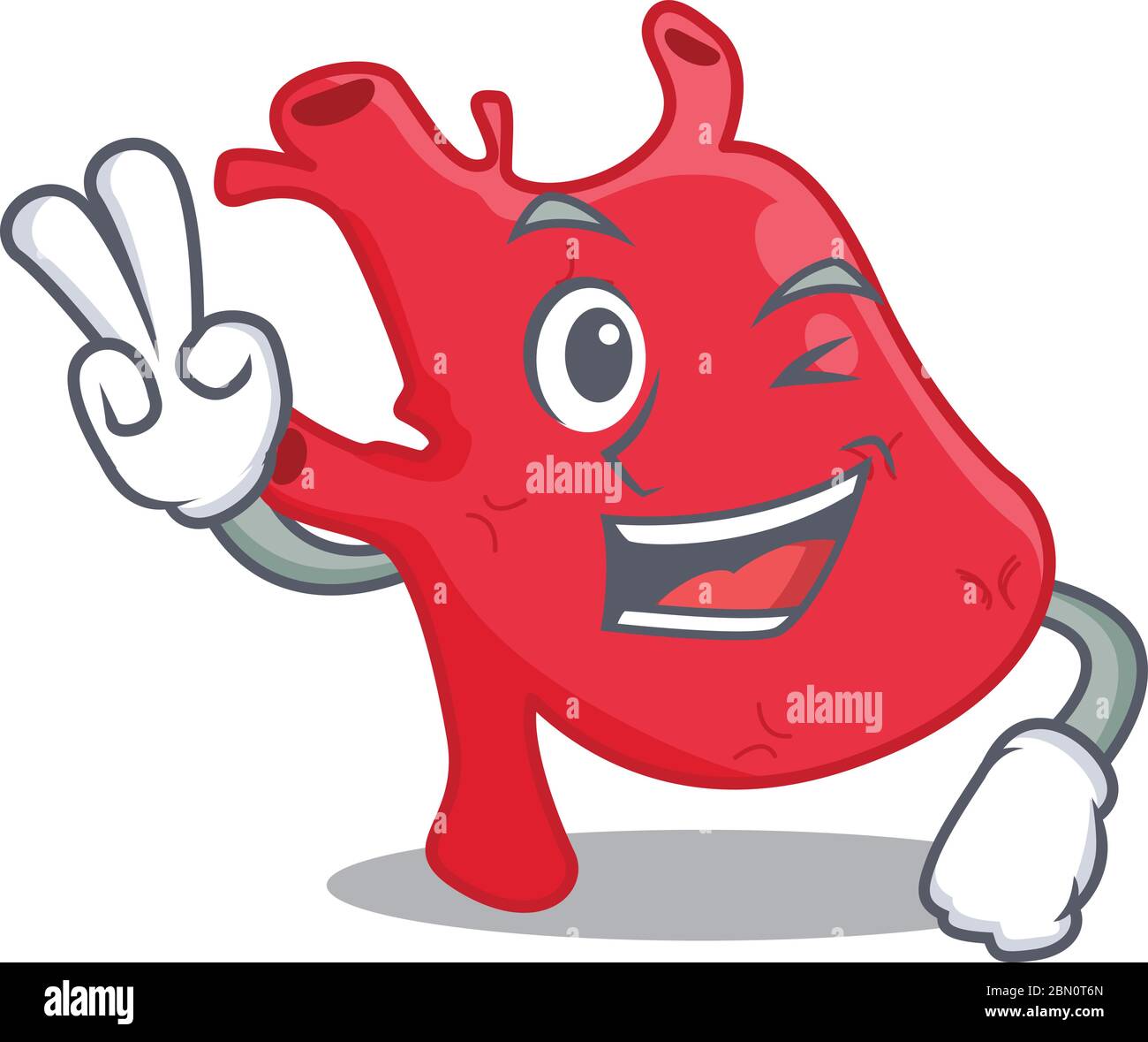 Happy heart cartoon design concept with two fingers Stock Vector Image ...