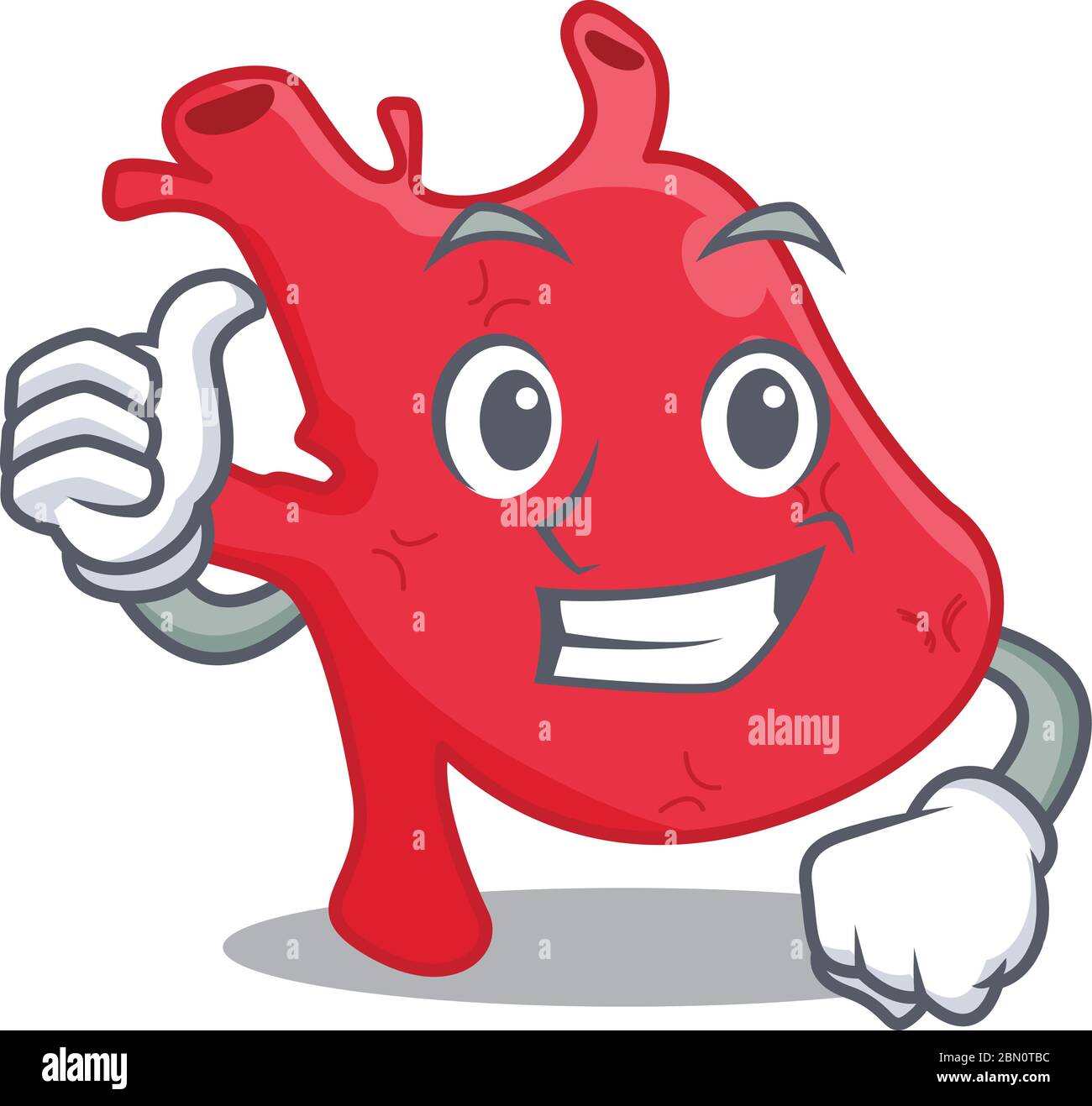 Heart cartoon character design making OK gesture Stock Vector Image ...