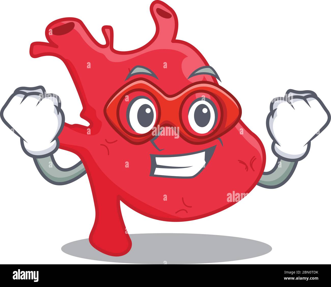A cartoon character of heart performed as a Super hero Stock Vector ...