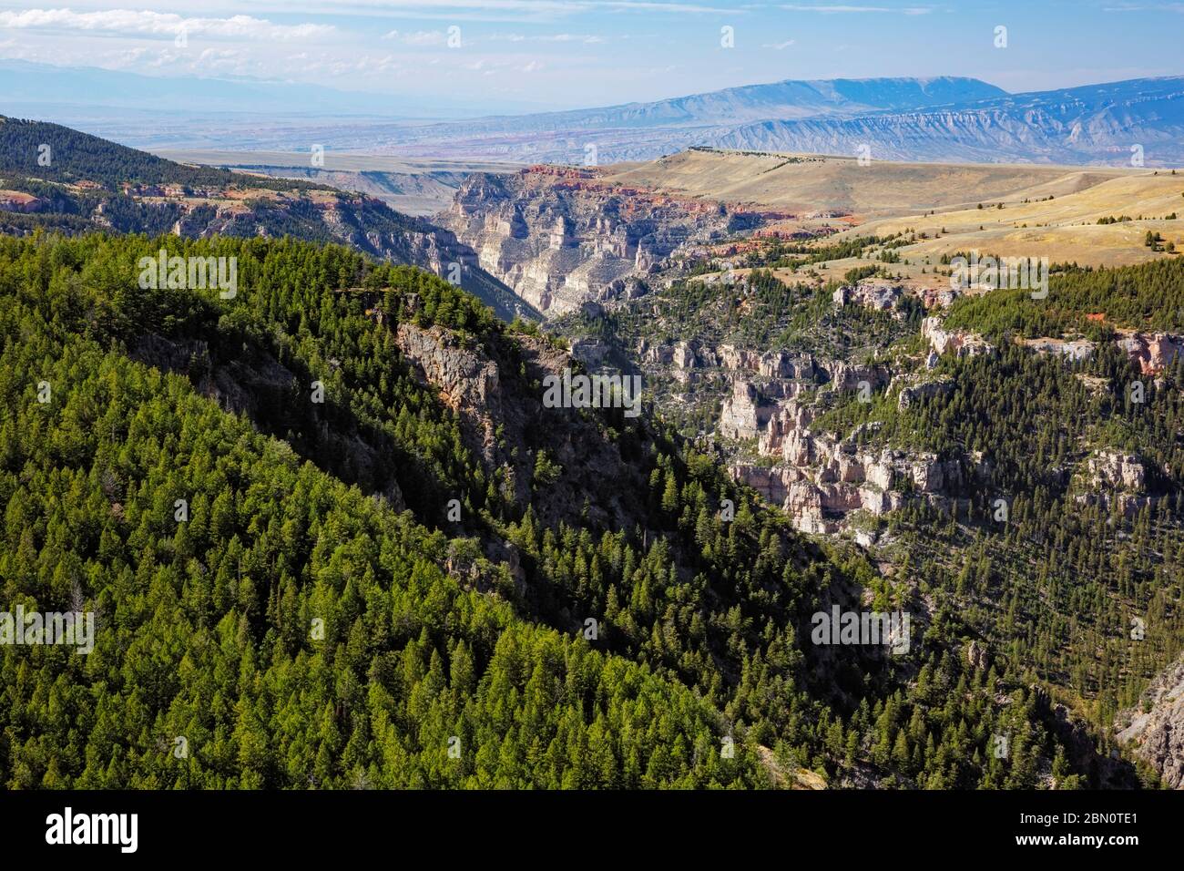 WY04213-00...WYOMING - View down Bucking Mule Canyon to Devil Canyon ...