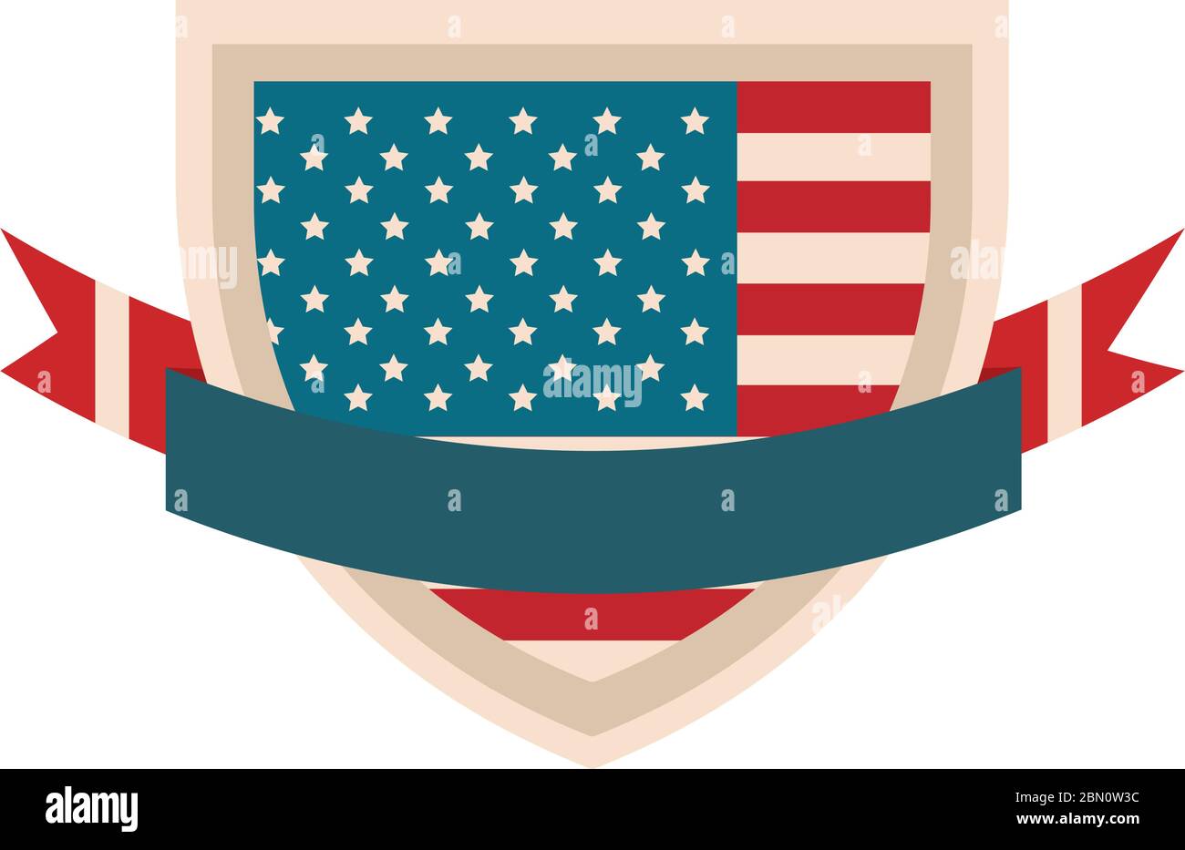 happy independence day, american flag shield ribbon celebration ...