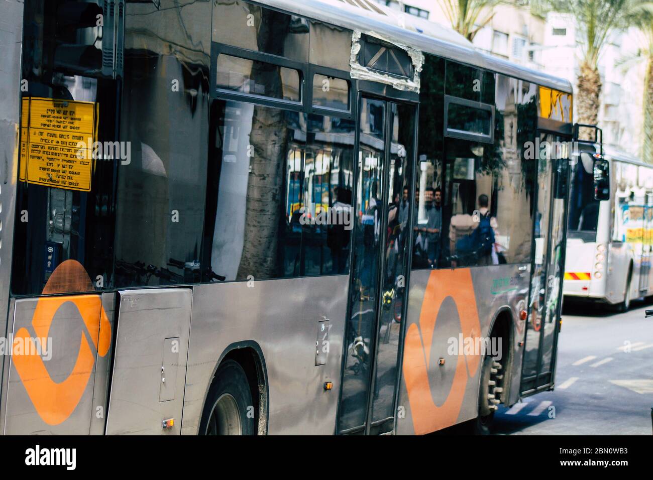 Tel Aviv Israel January 31, 2020 View of a traditional Israeli public ...
