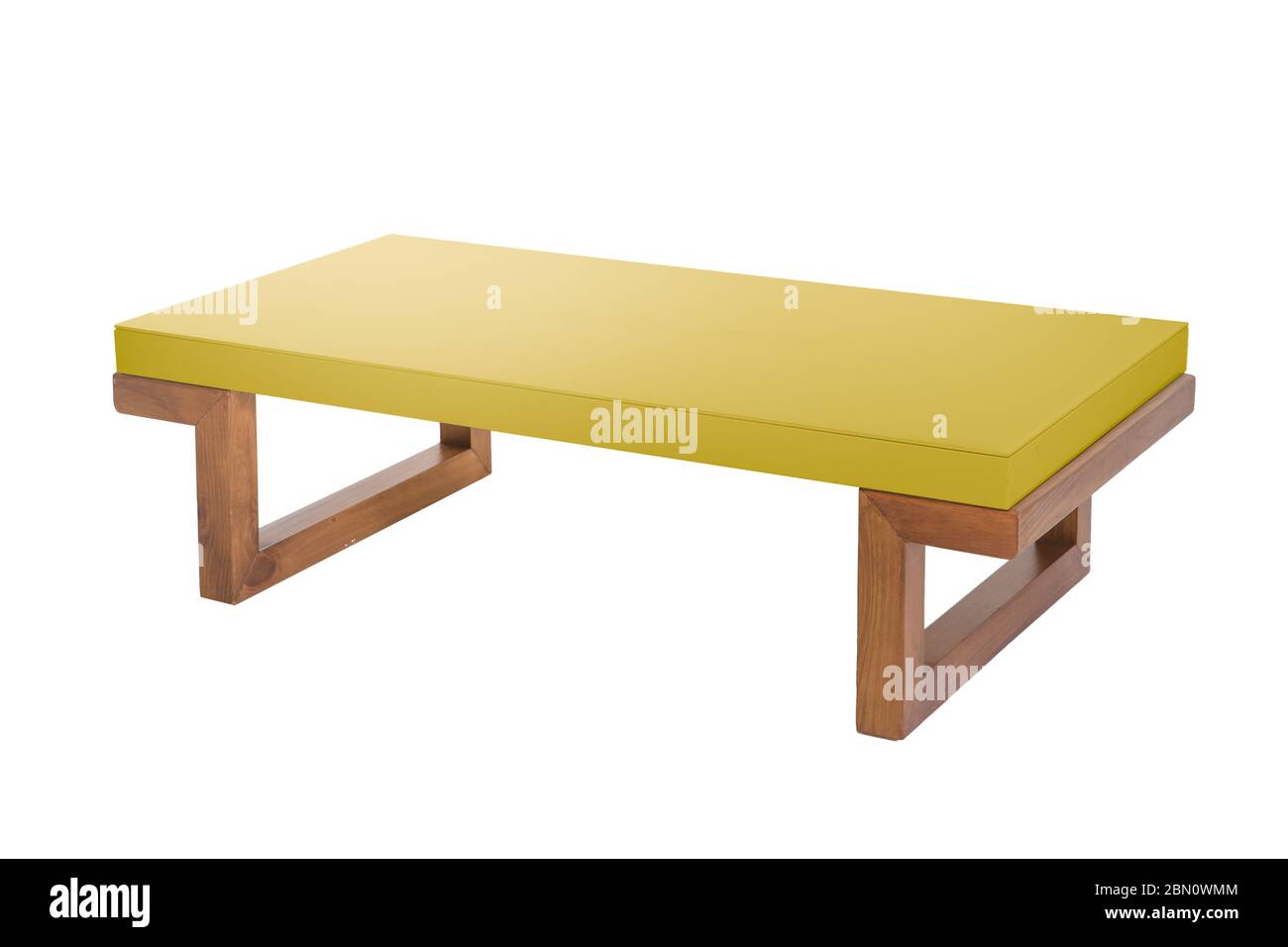 Blue table isolated on white background Stock Photo - Alamy