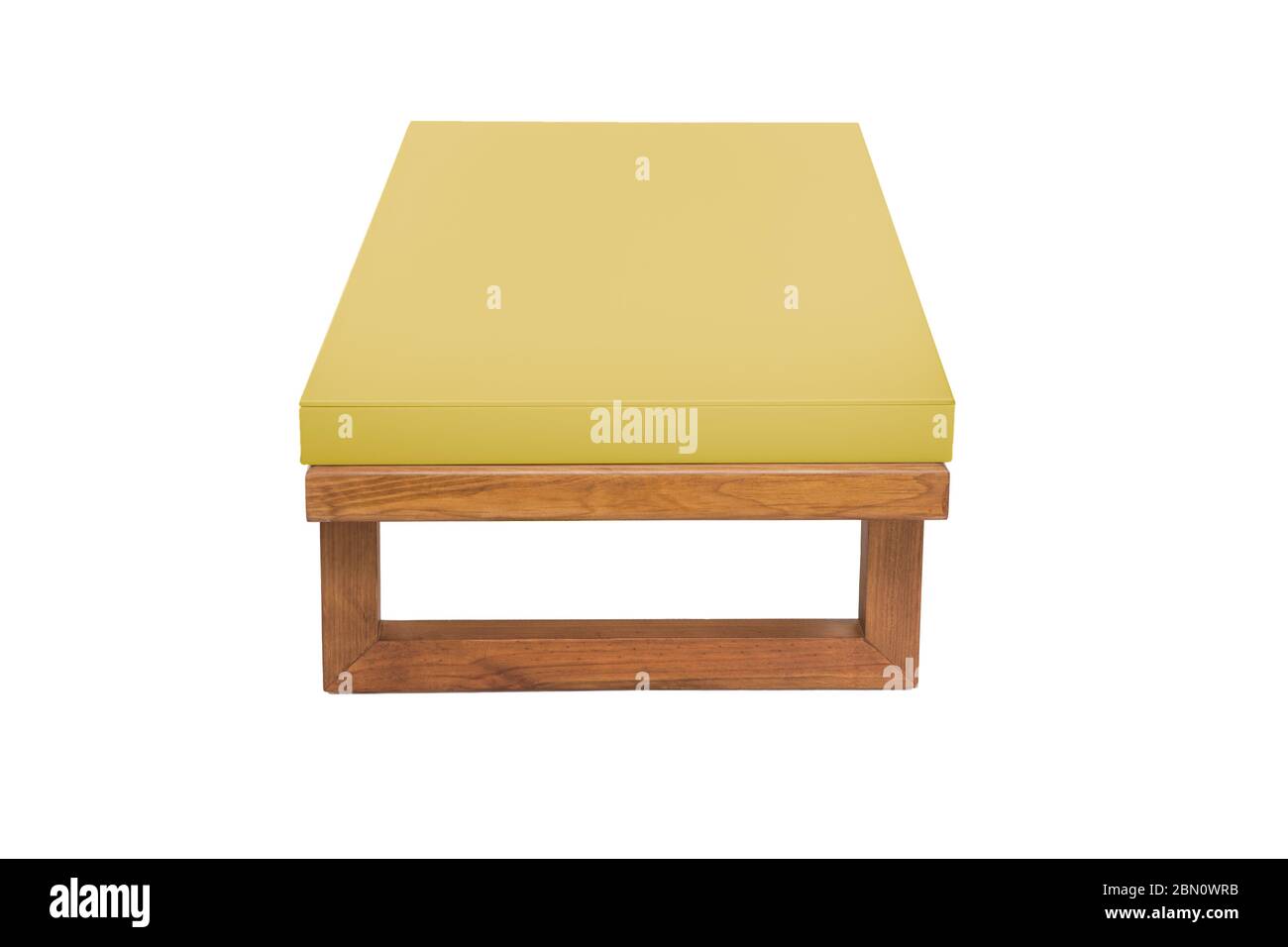 Blue table isolated on white background Stock Photo - Alamy