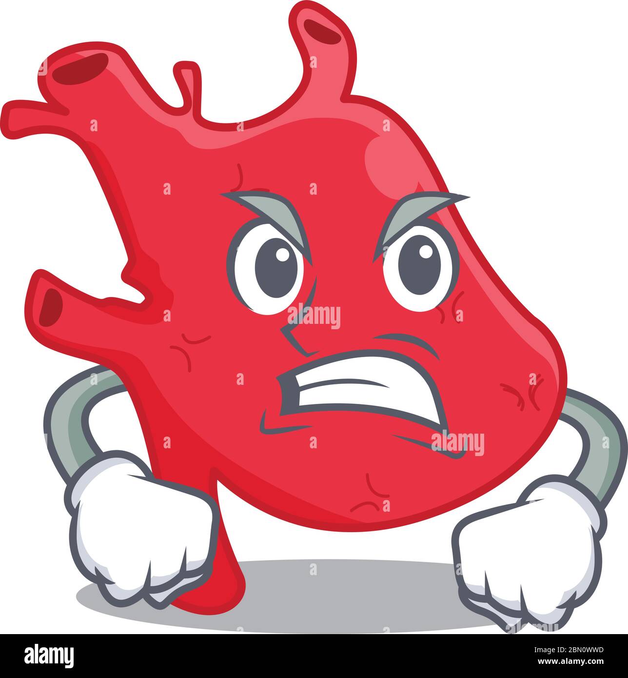 Mascot design concept of heart with angry face Stock Vector Image & Art ...