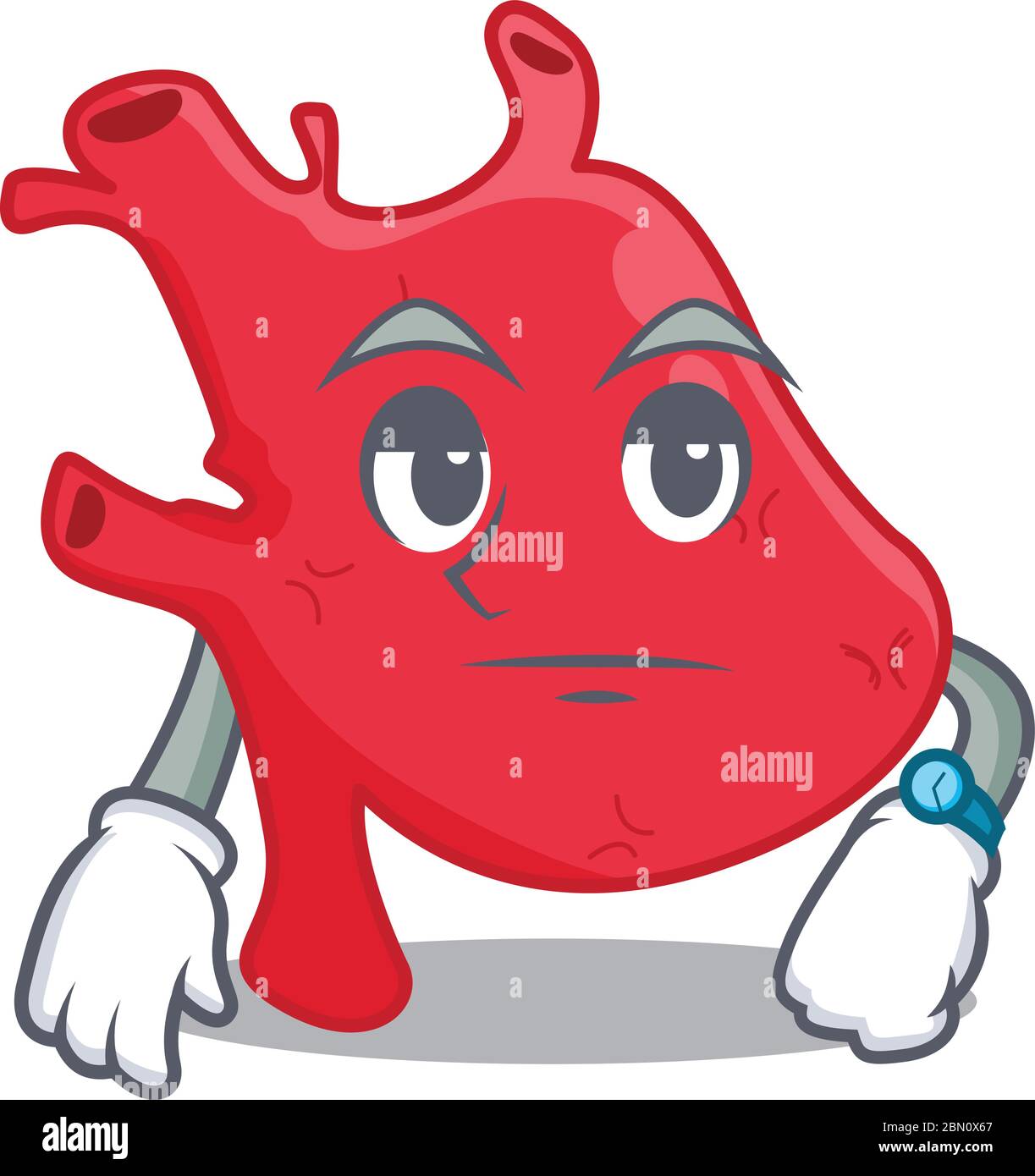 Mascot design of heart showing waiting gesture Stock Vector Image & Art ...
