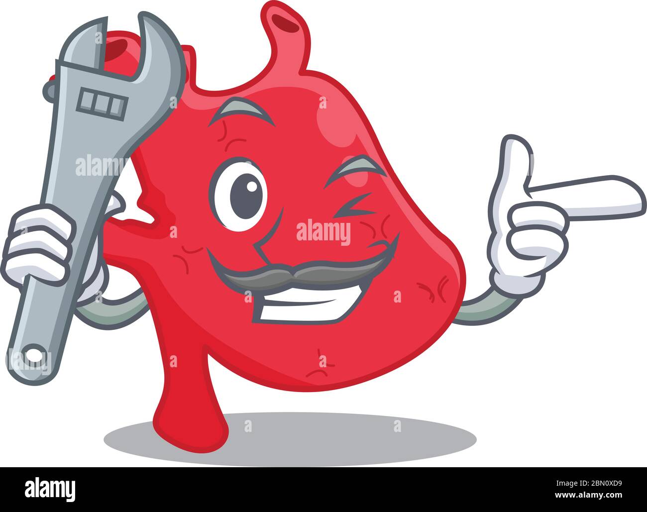 A picture of heart mechanic mascot design concept Stock Vector Image ...