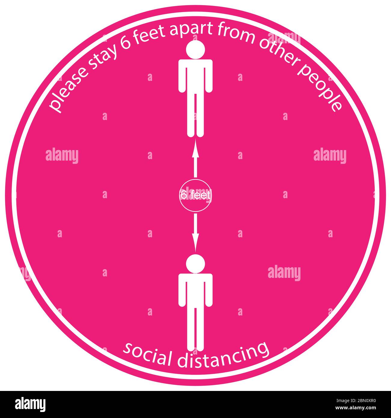 Stay 6 feet apart sign Stock Vector Images - Alamy