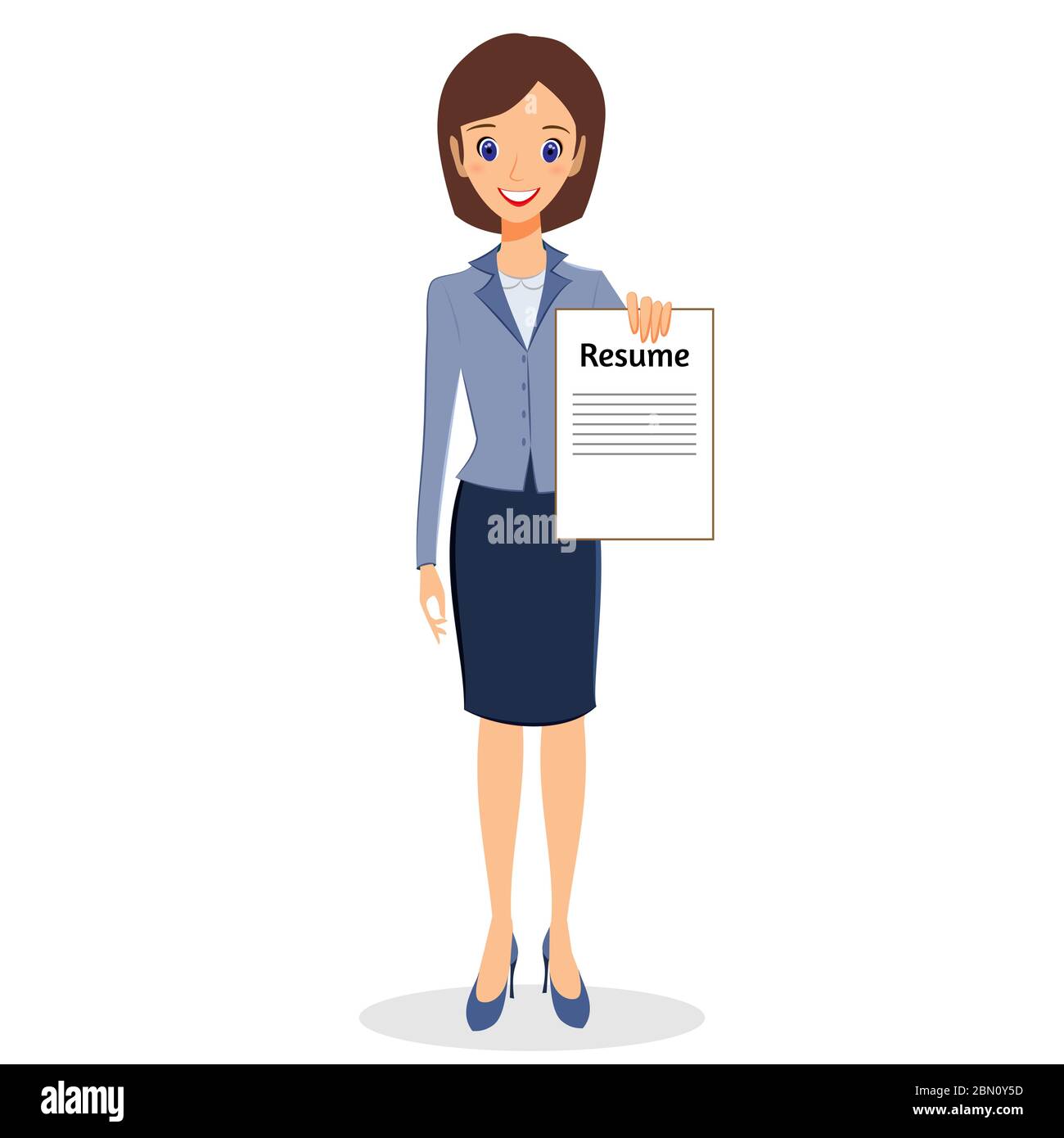 Business woman character vector. Cheerful smiling business woman ...