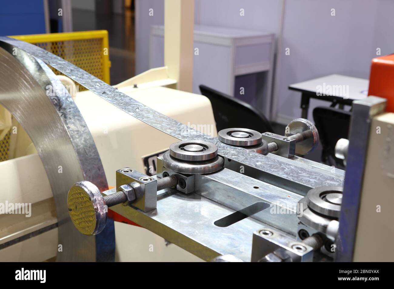 stainless steel roll is drown into cold roll machine ; engineering ...