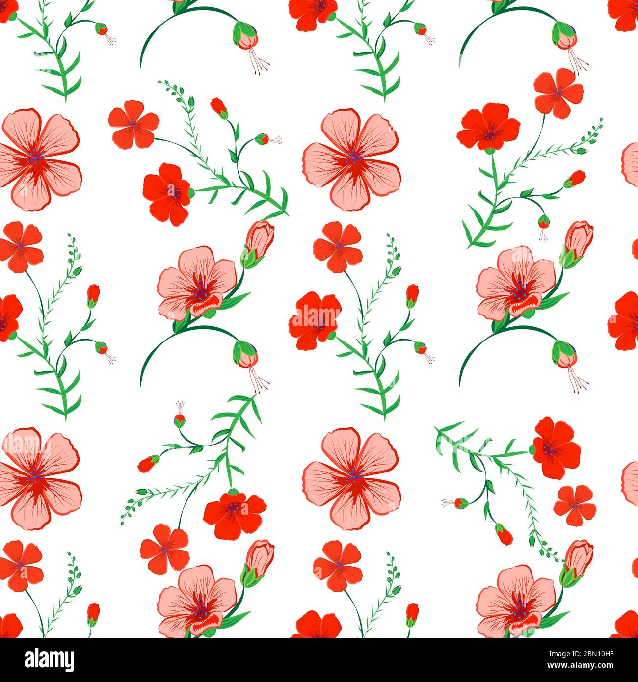 Abstract elegant seamless botanical pattern with floral background ...