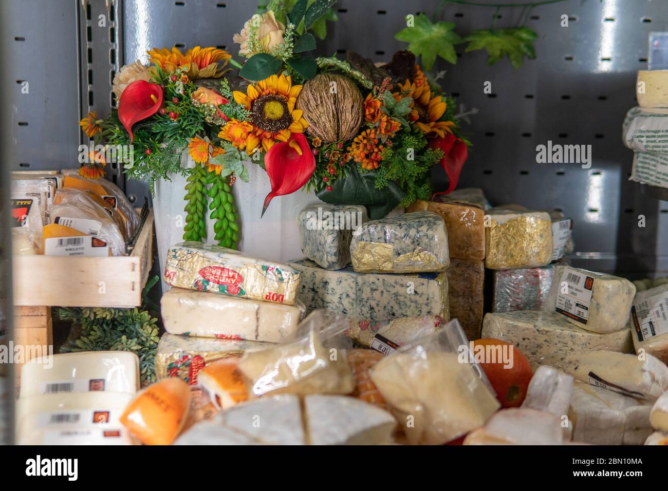 Fancy Cheese and Flower display in Northern Thailand Stock Photo - Alamy