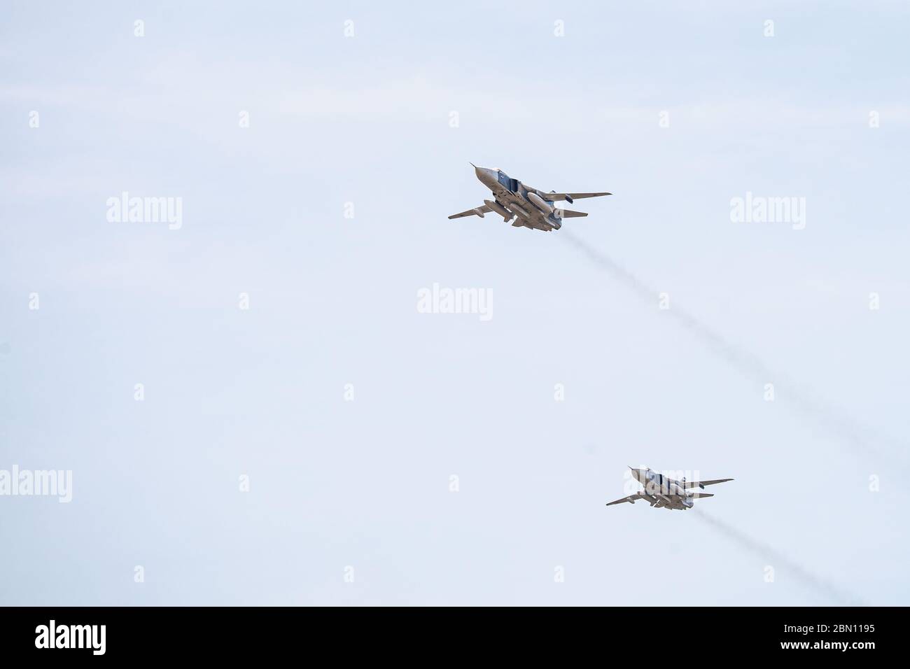 Russia, Khabarovsk - May 9, 2020: Su-24M2 upgraded front-line bomber ...