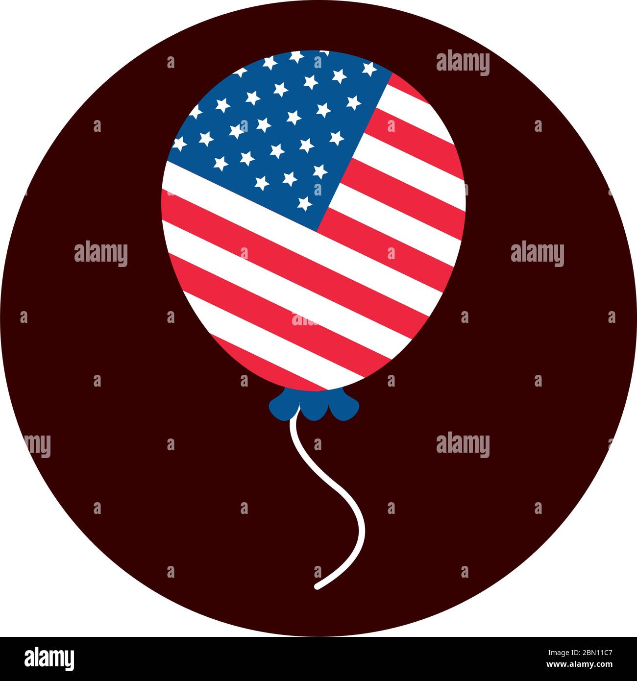 4th of july independence day, american flag in balloon celebration ...
