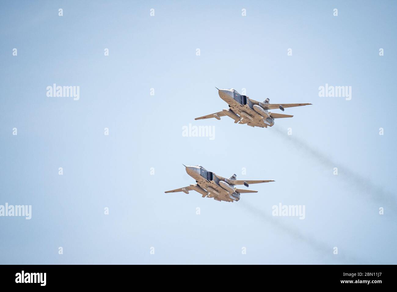 Russia, Khabarovsk - May 9, 2020: Su-24M2 upgraded front-line bomber ...