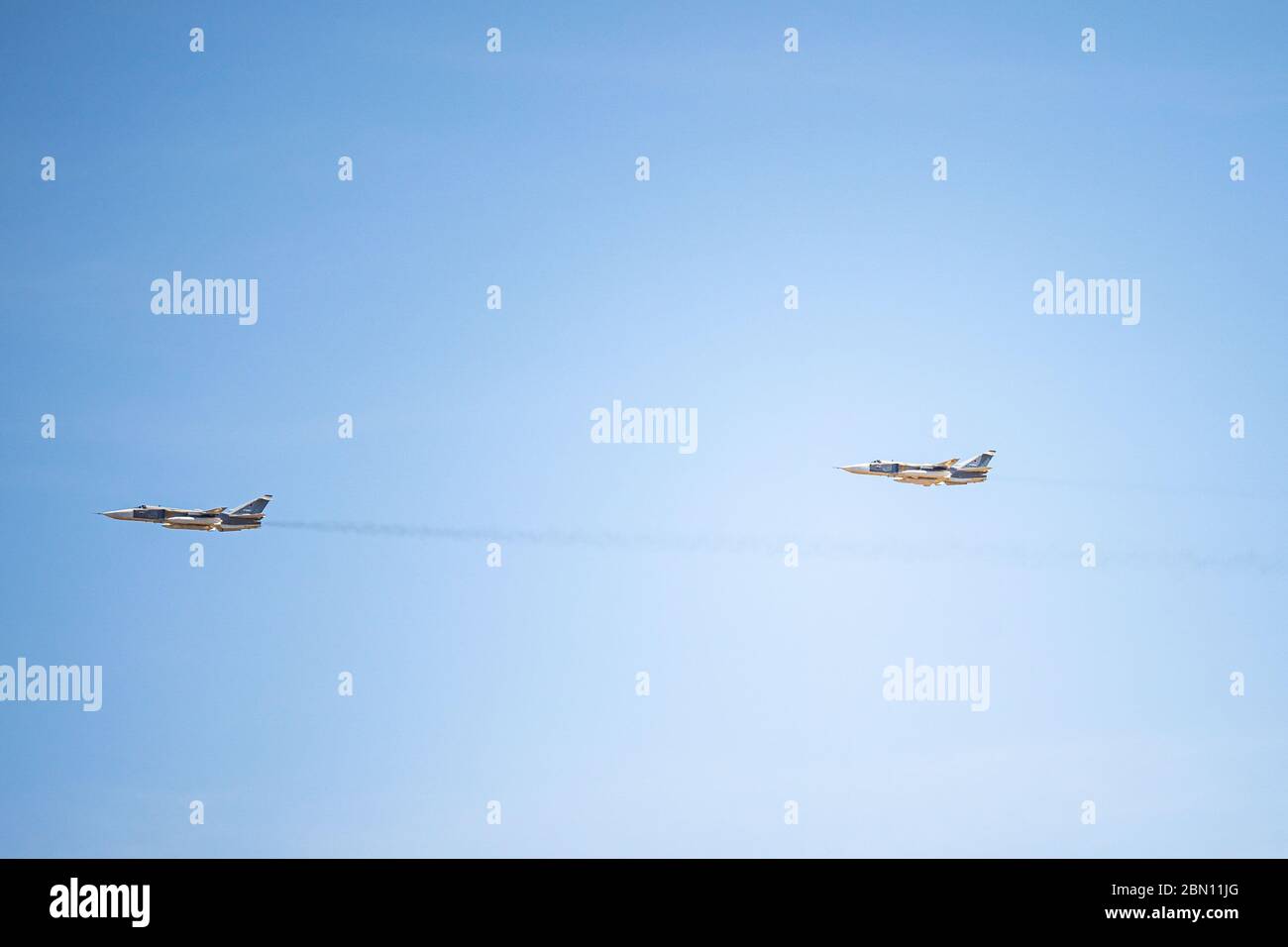 Russia, Khabarovsk - May 9, 2020: Su-24M2 upgraded front-line bomber ...