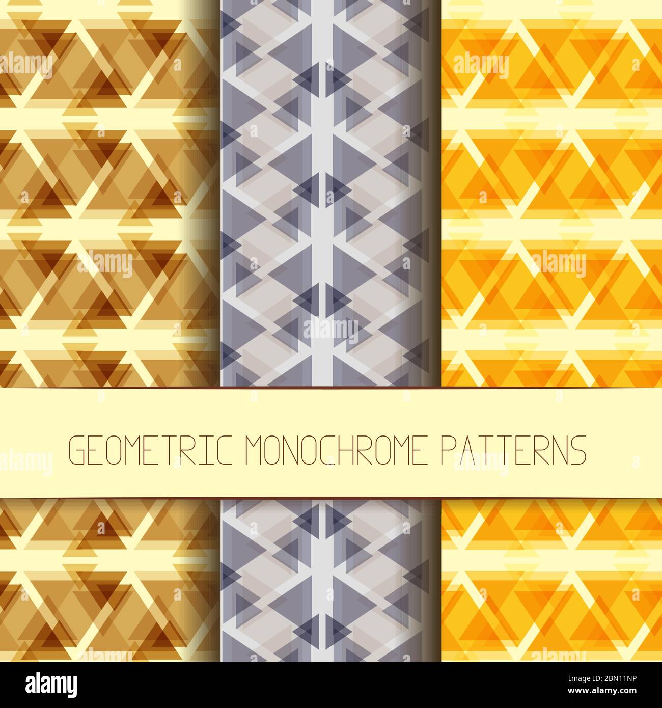 Abstract monochrome patterns collection. Set of monochrome modern ...