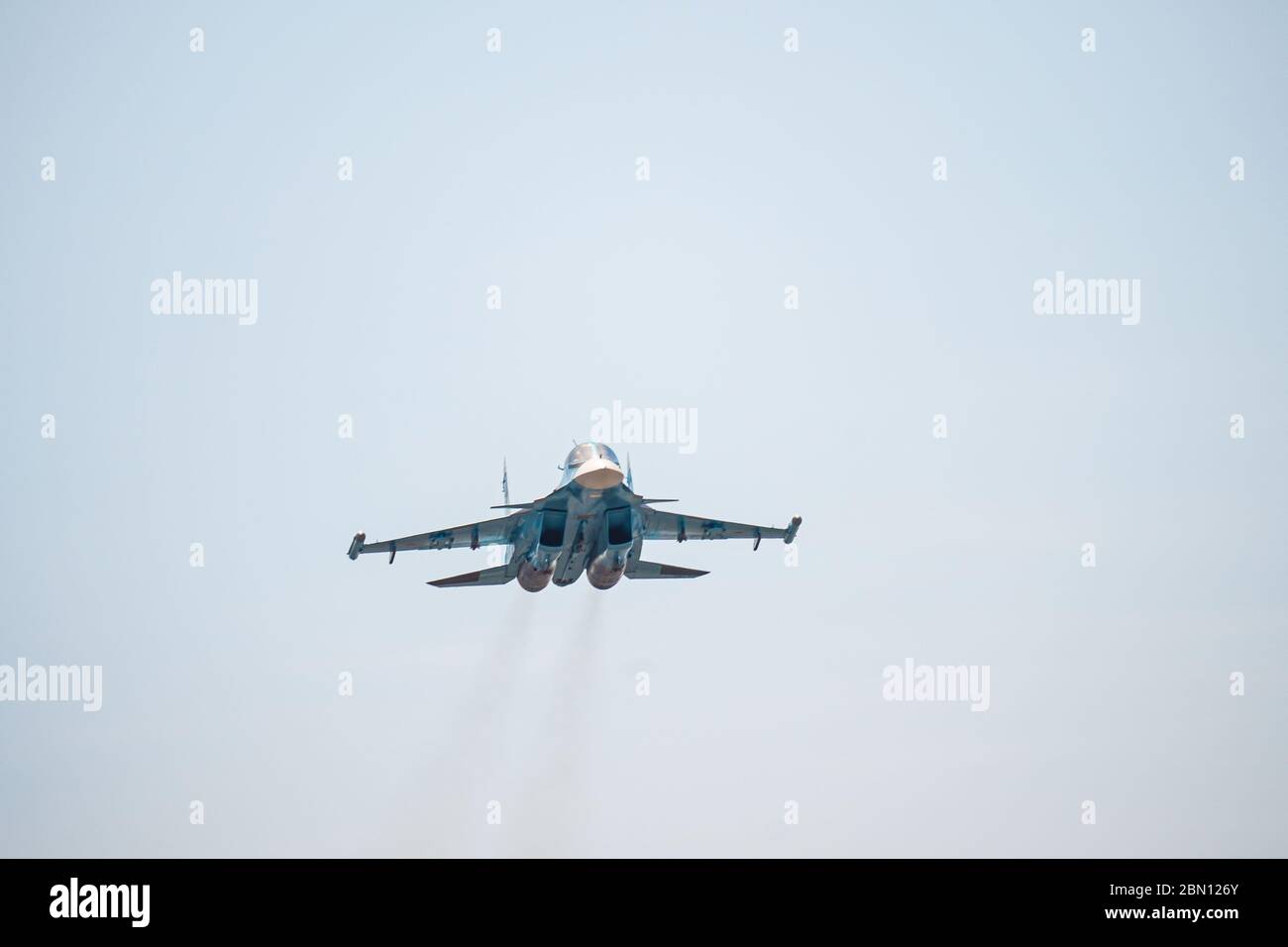 Russia, Khabarovsk - May 9, 2020: Su-34 front-line fighter-bomber ...