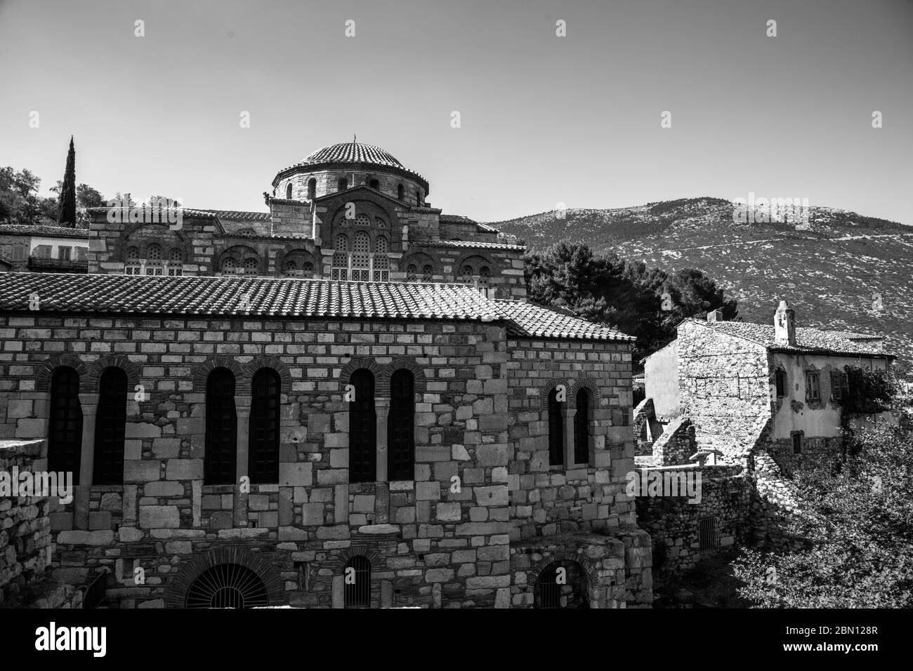 Monastery of hosios loukas Black and White Stock Photos & Images - Alamy