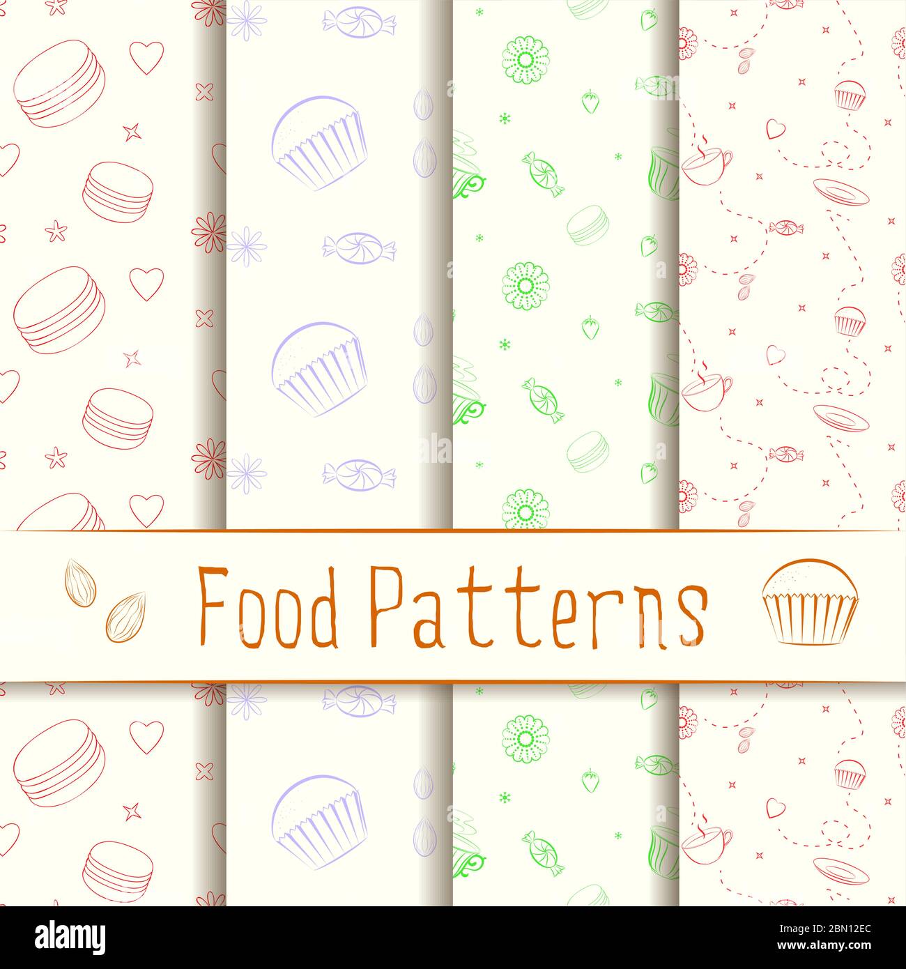 Food themed vector vectors hi-res stock photography and images - Alamy