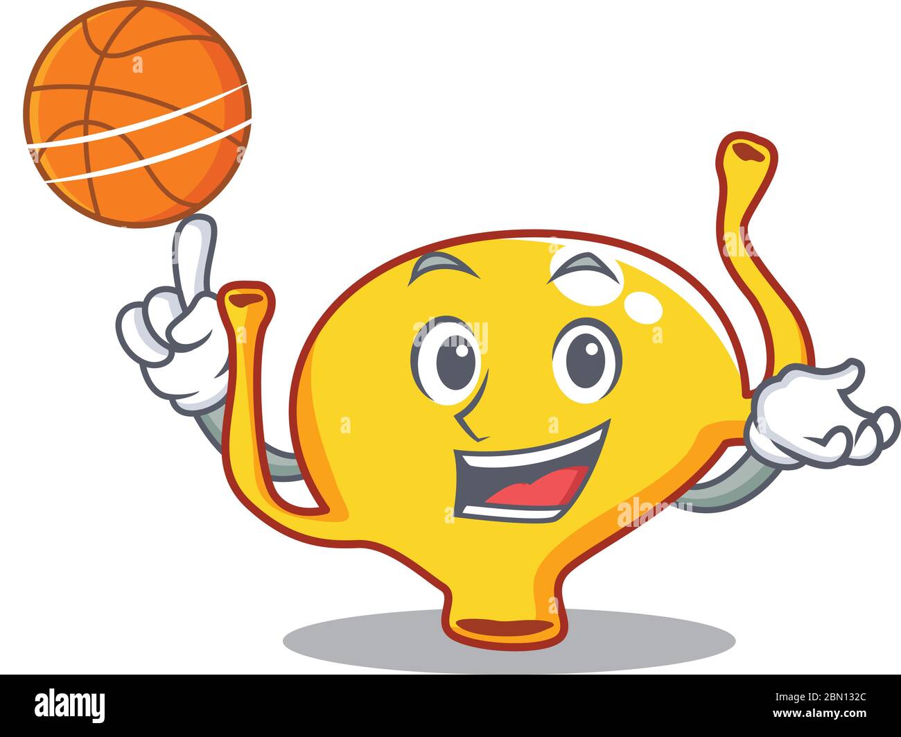 Gorgeous bladder mascot design style with basketball Stock Vector Image ...
