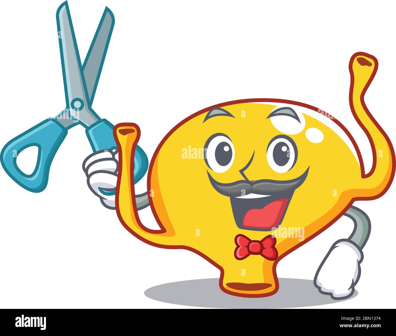 Sporty bladder cartoon character design with barber Stock Vector Image ...