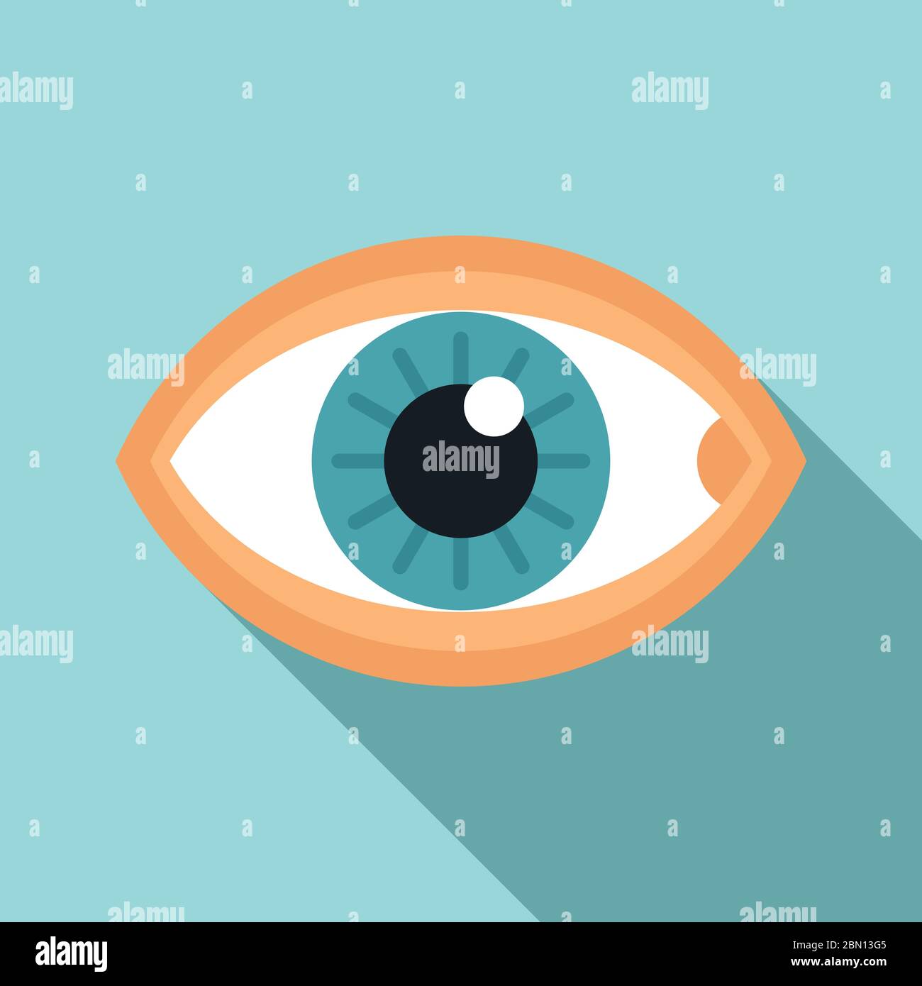 Healthy human eye icon. Flat illustration of healthy human eye vector ...