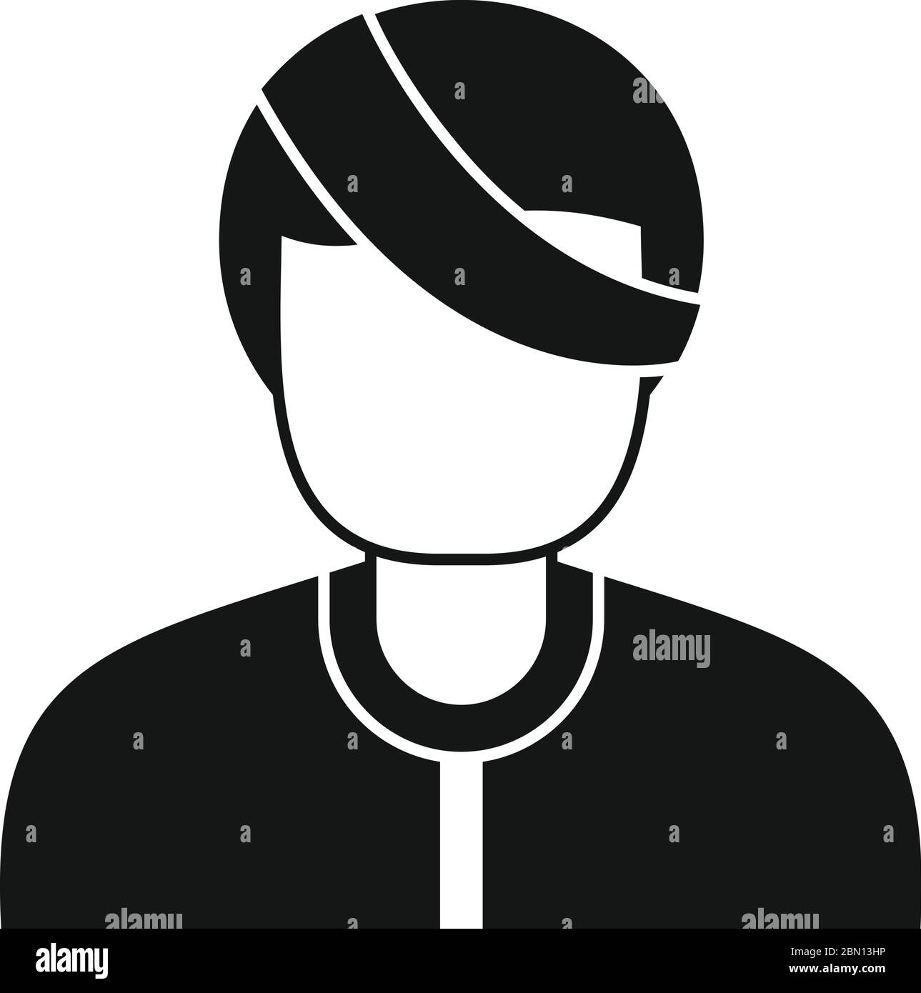 Kid eye injury icon. Simple illustration of kid eye injury vector icon ...