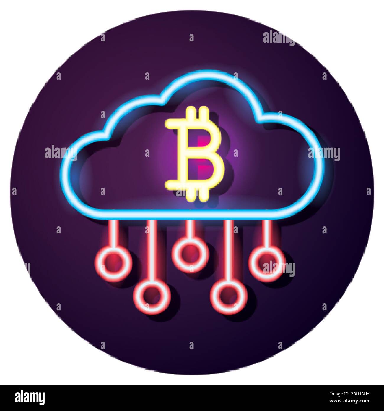 cloud computing neon style icon Stock Vector Image & Art - Alamy