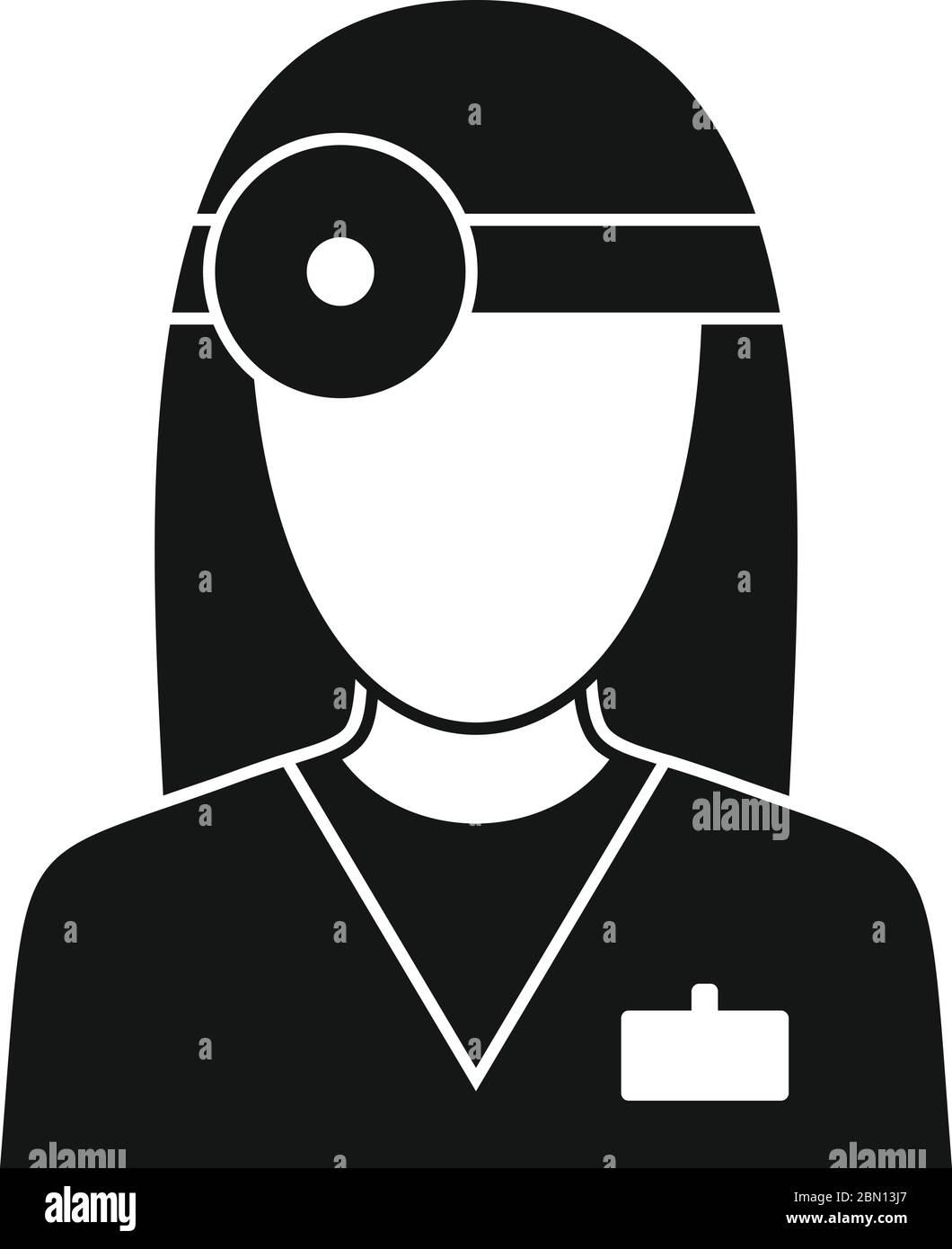 Eye examination doctor icon. Simple illustration of eye examination ...