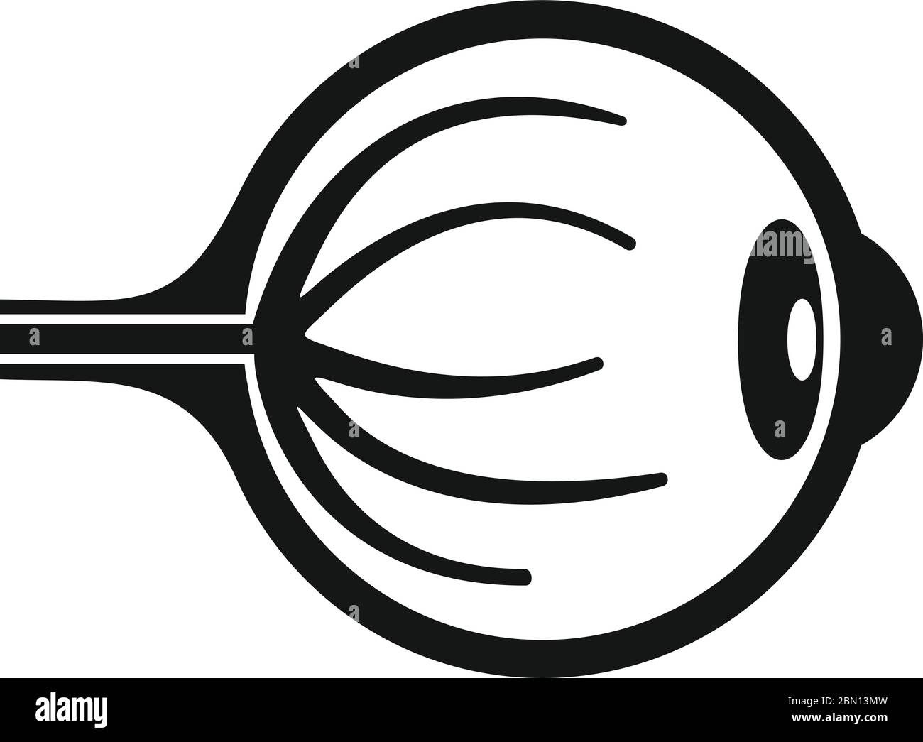 Tired eyeball icon. Simple illustration of tired eyeball vector icon ...