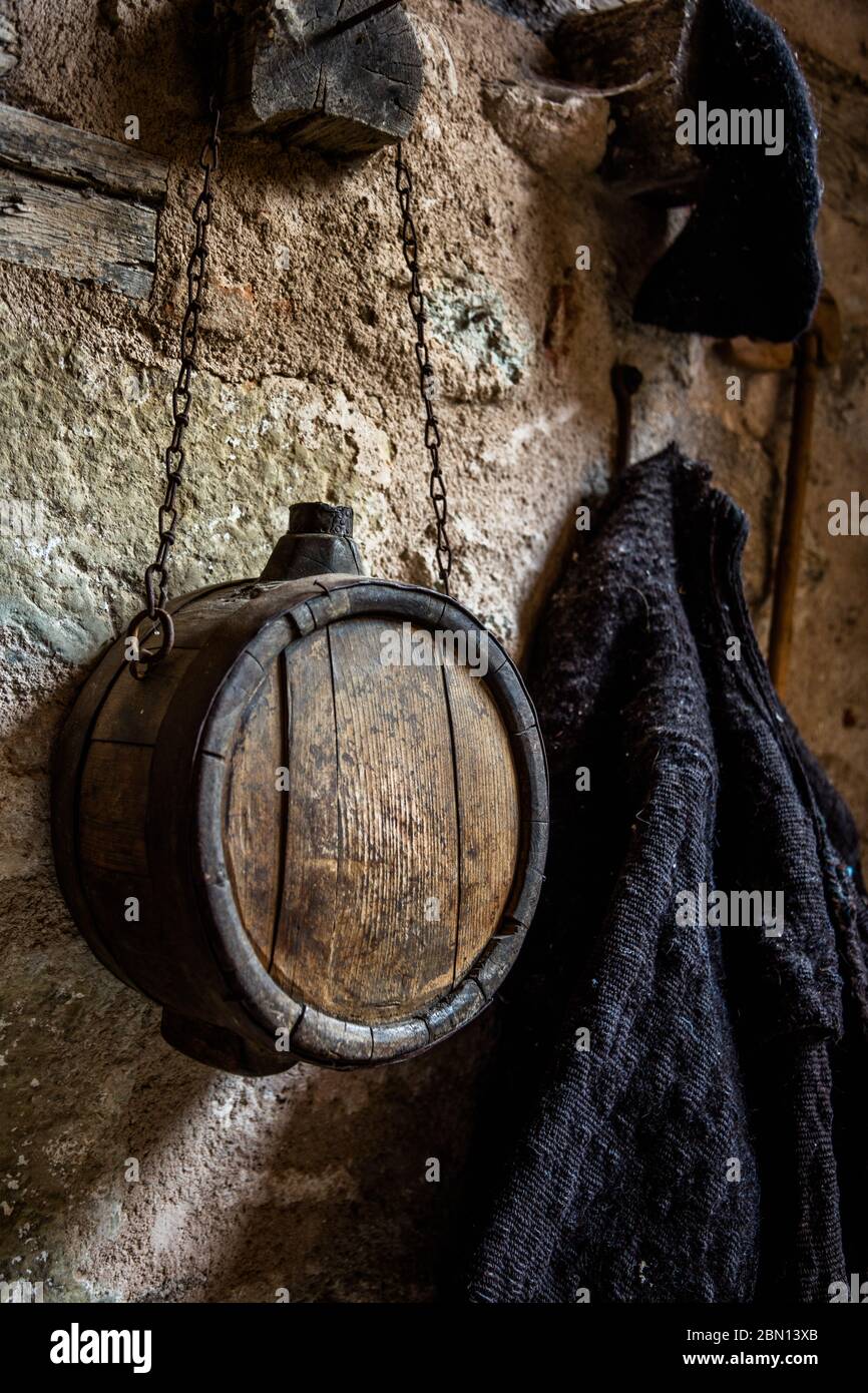 The wine cellar at the Monastery of Great Meteoron in Meteora, Greece ...