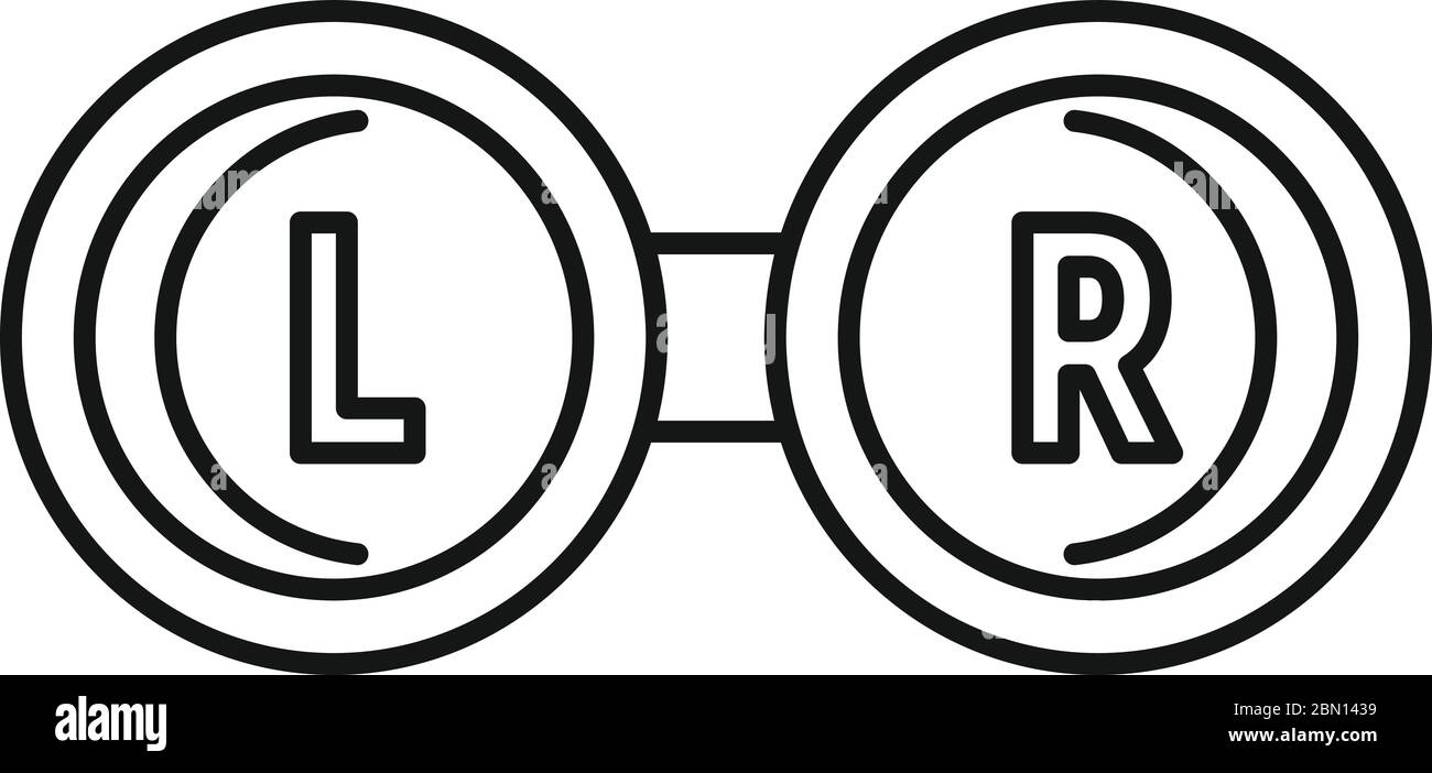 Eye lens boxes icon. Outline eye lens boxes vector icon for web design ...