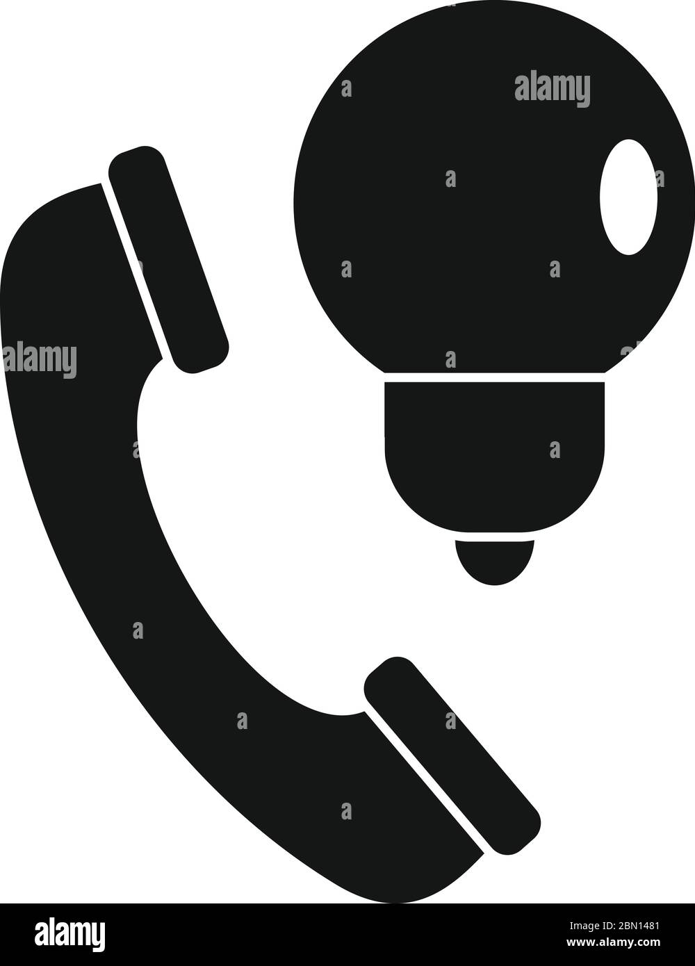 Telephone call advice icon. Simple illustration of telephone call ...