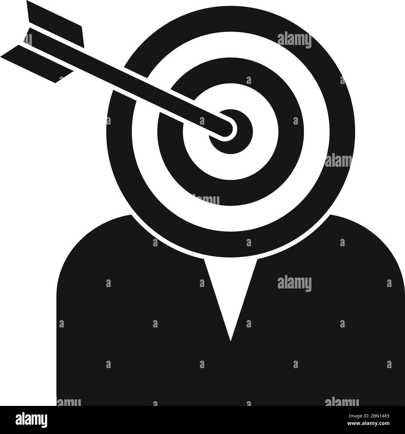 Headhunter target icon. Simple illustration of headhunter target vector ...