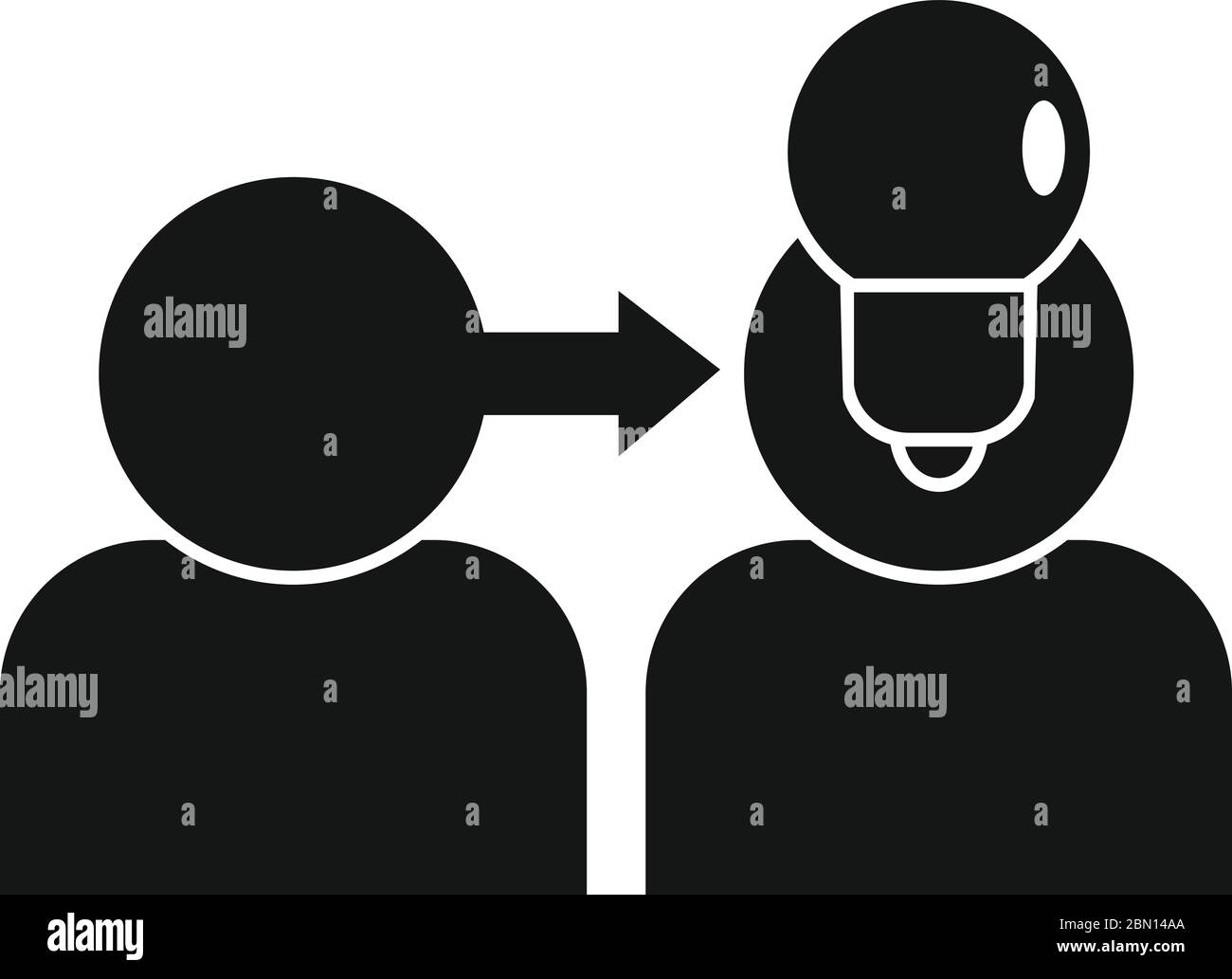 Influence business idea icon. Simple illustration of influence business ...